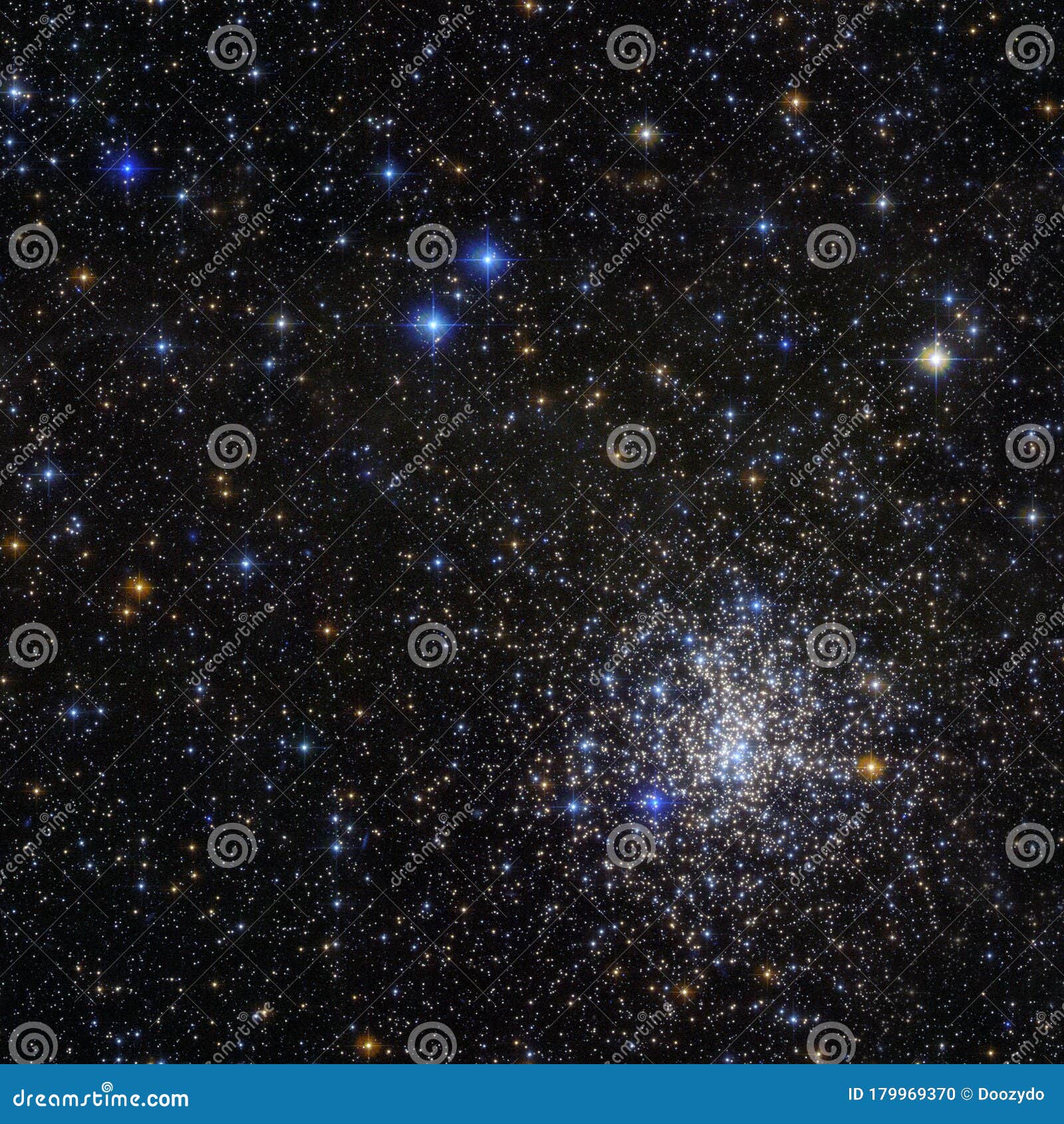 Starry Sky Seamless Pattern. Blue Abstract Stock Photo - Image of drawn ...