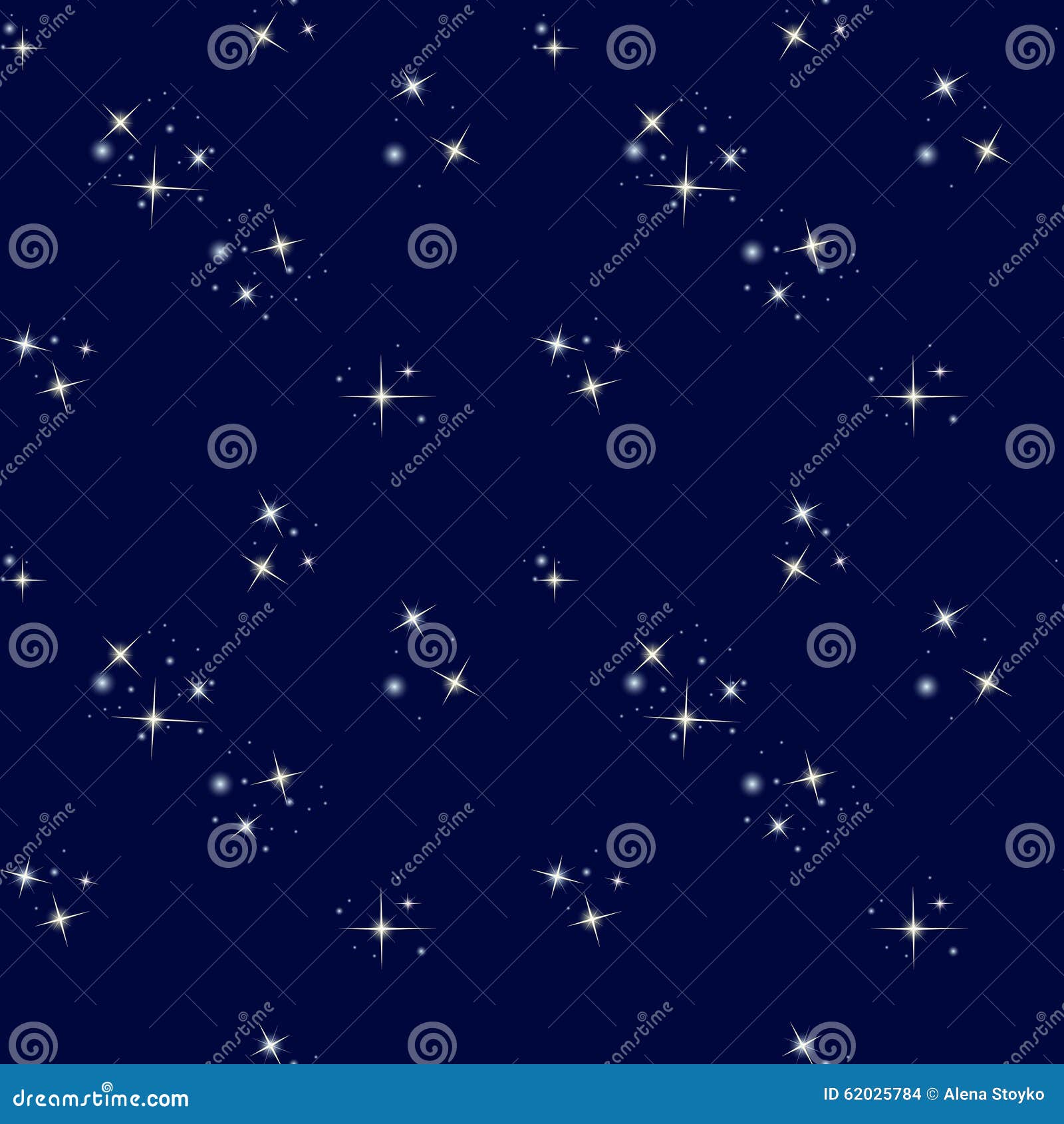 Starry Sky Seamless Pattern Stock Vector - Illustration of night, light ...