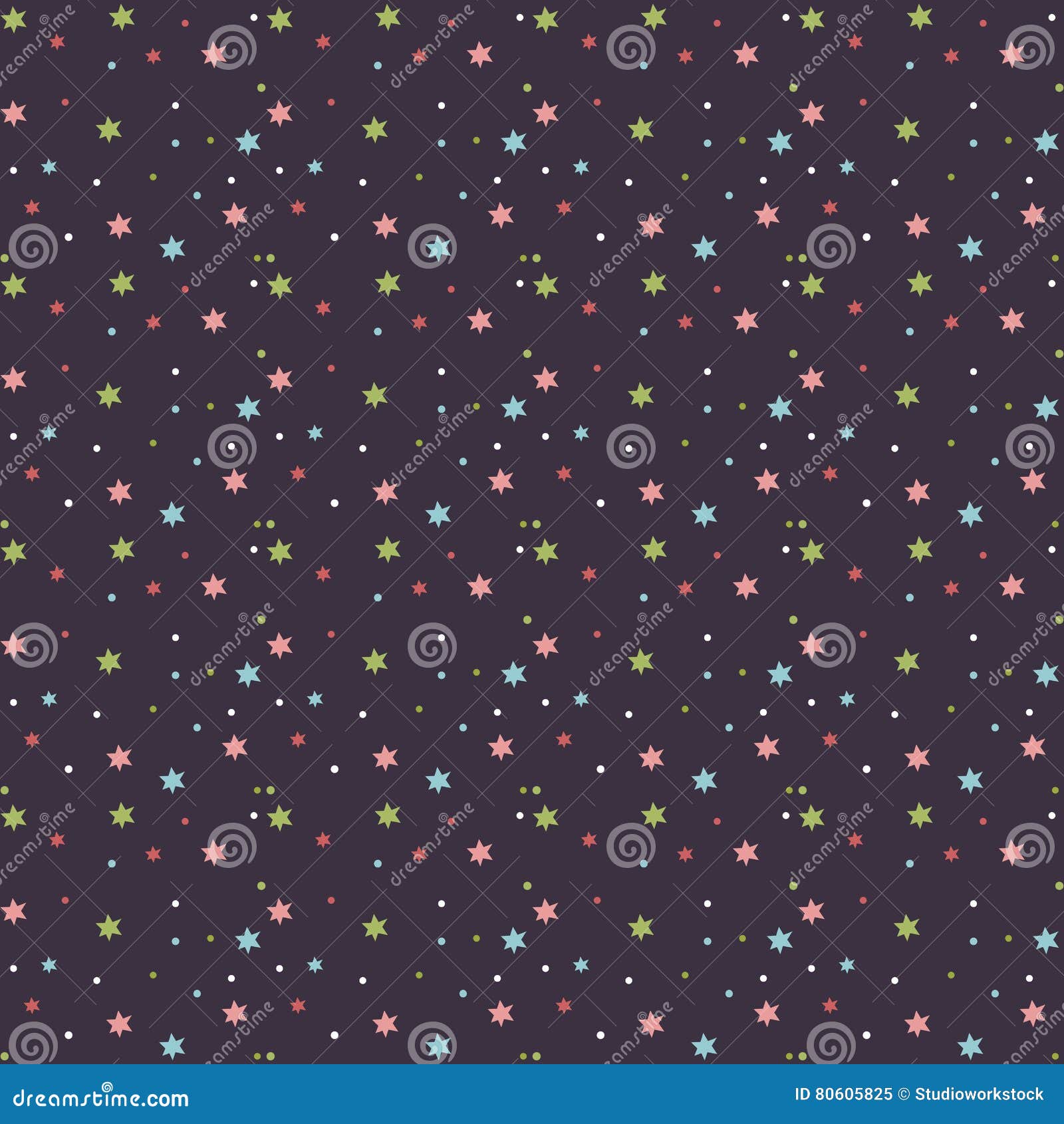 Starry Sky Seamless Pattern Vector Illustration Stock Vector ...