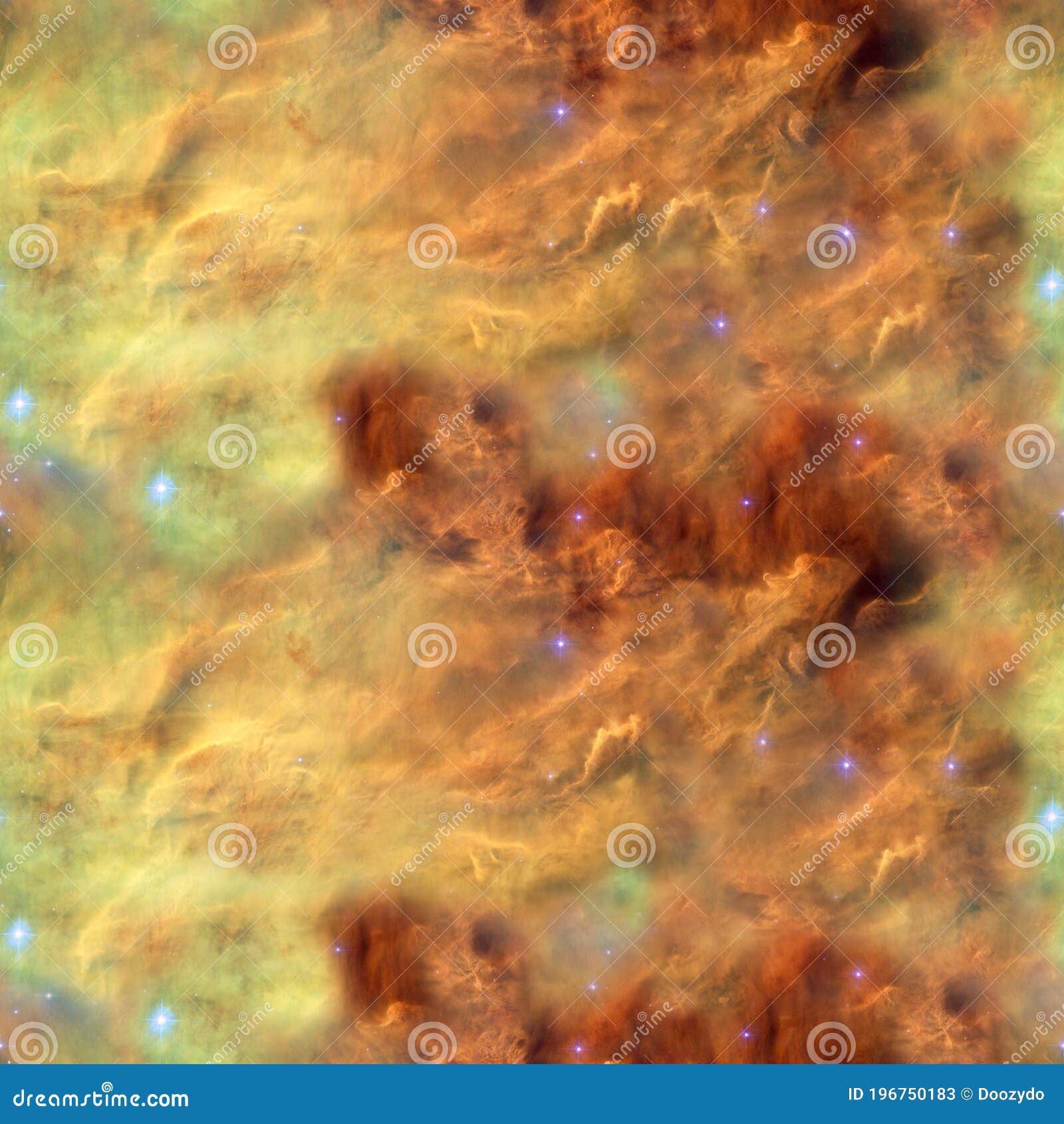 Starry Sky Seamless Pattern. Yellow Abstract Stock Illustration ...