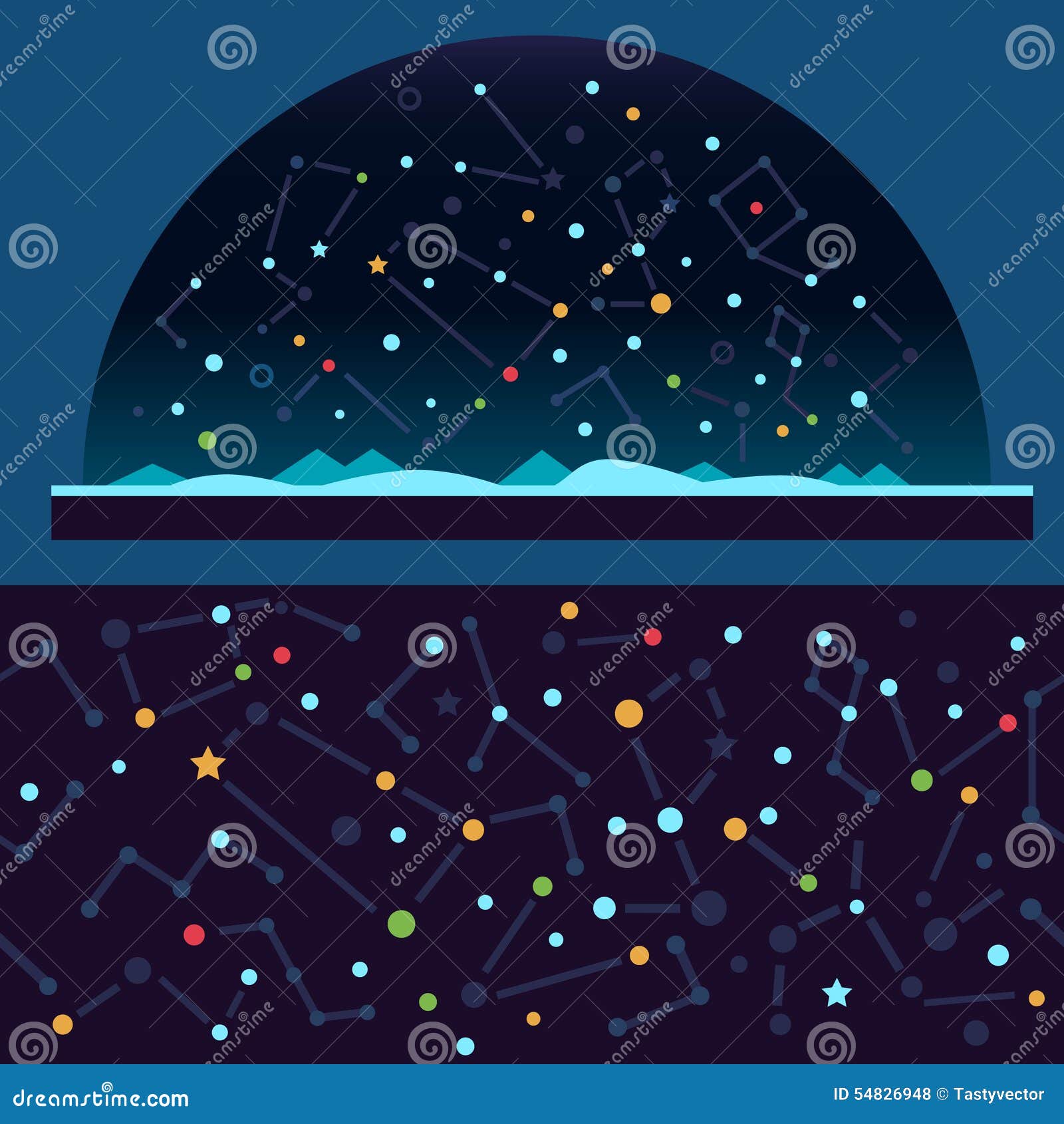 Starry sky, space stock vector. Illustration of shine - 54826948