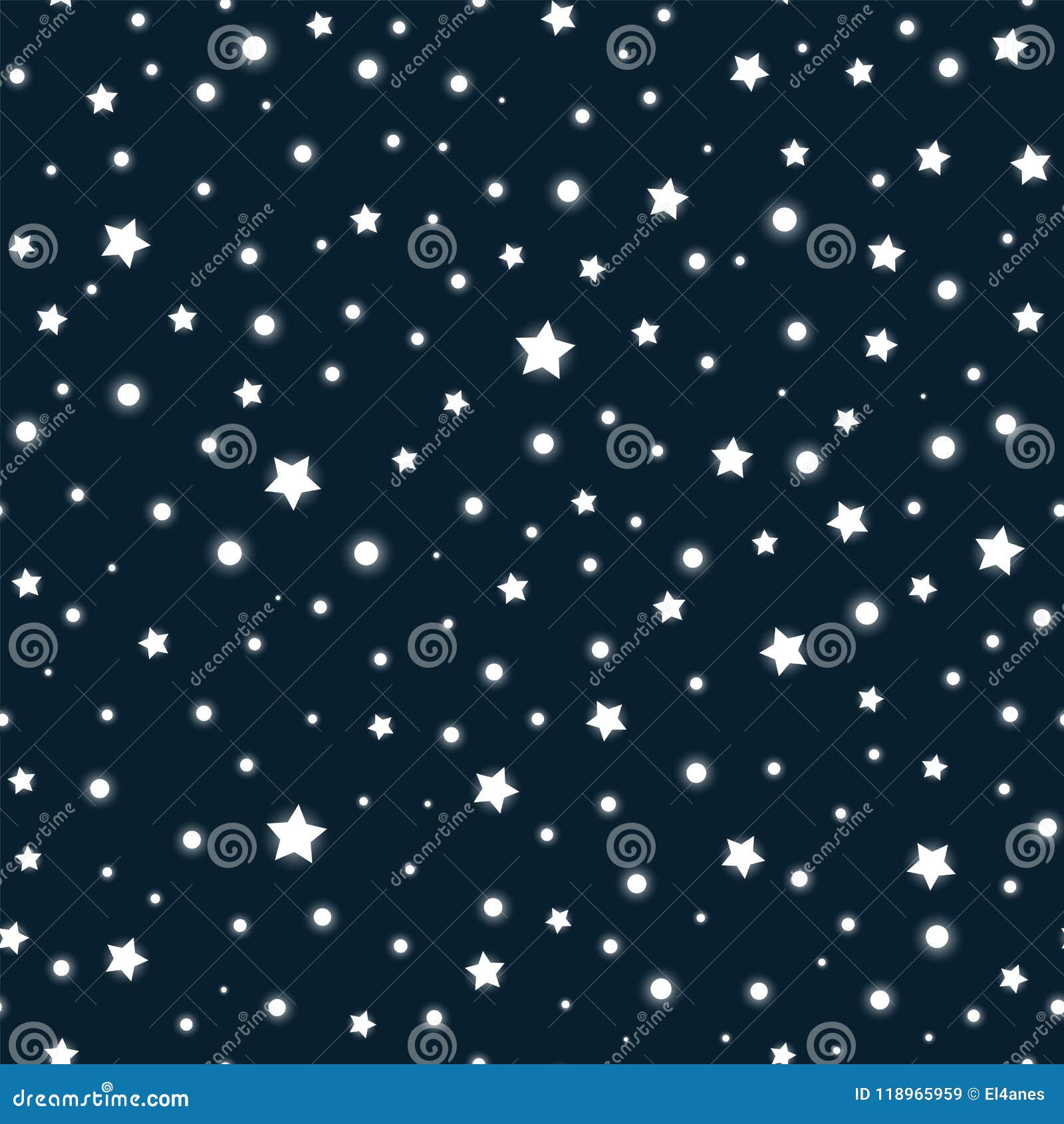Starry Sky. Vector Illustration Stock Vector - Illustration of dark ...