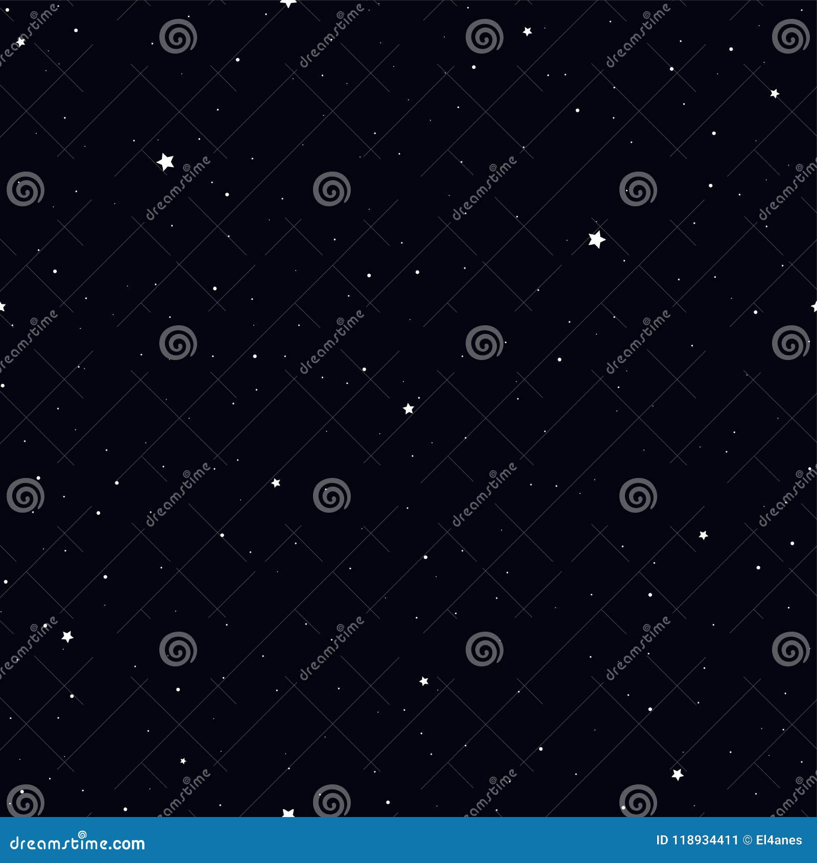 Starry sky. Vector pattern stock vector. Illustration of universe ...