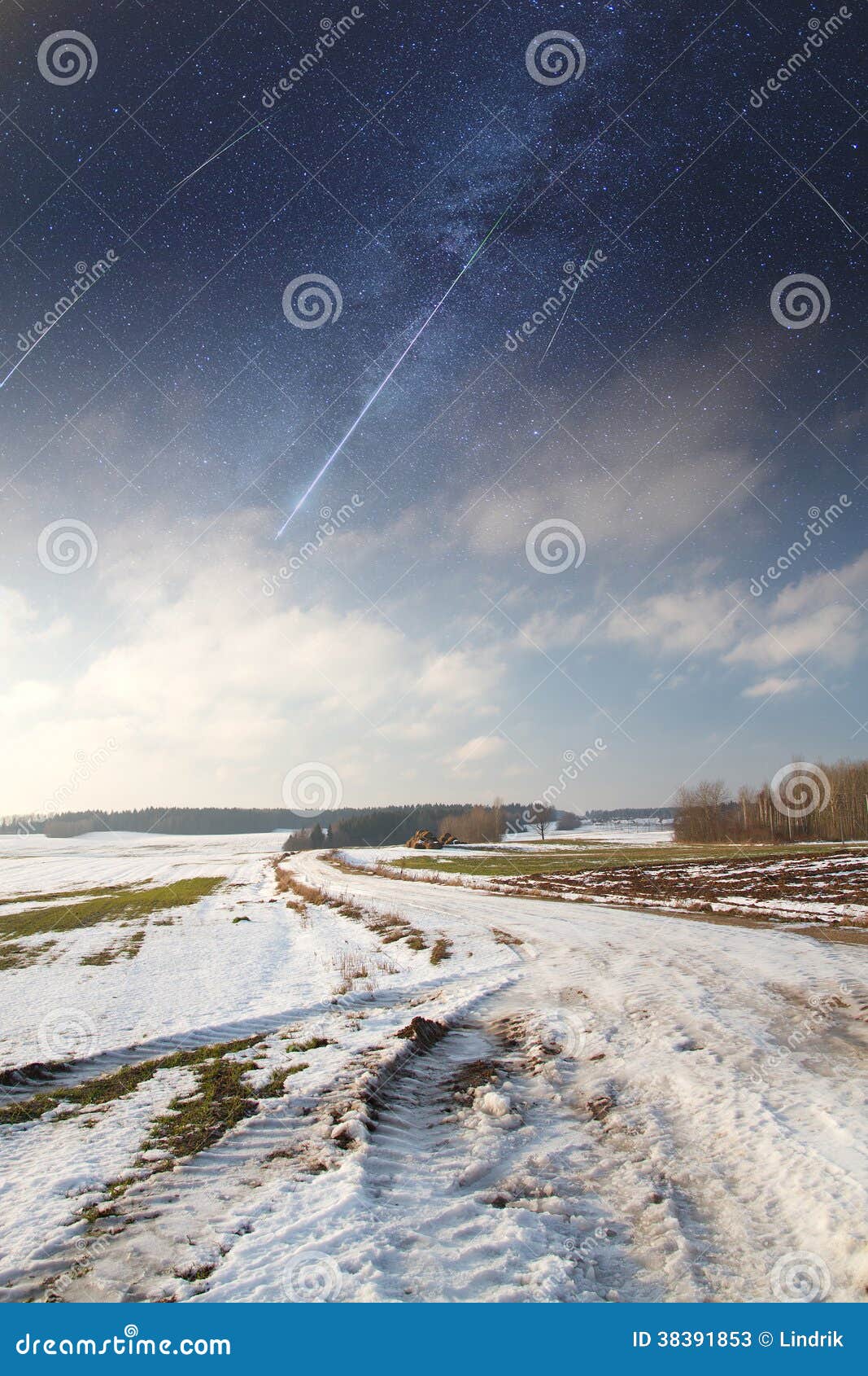 Starry sky in winter stock image. Image of astrophotography - 38391853