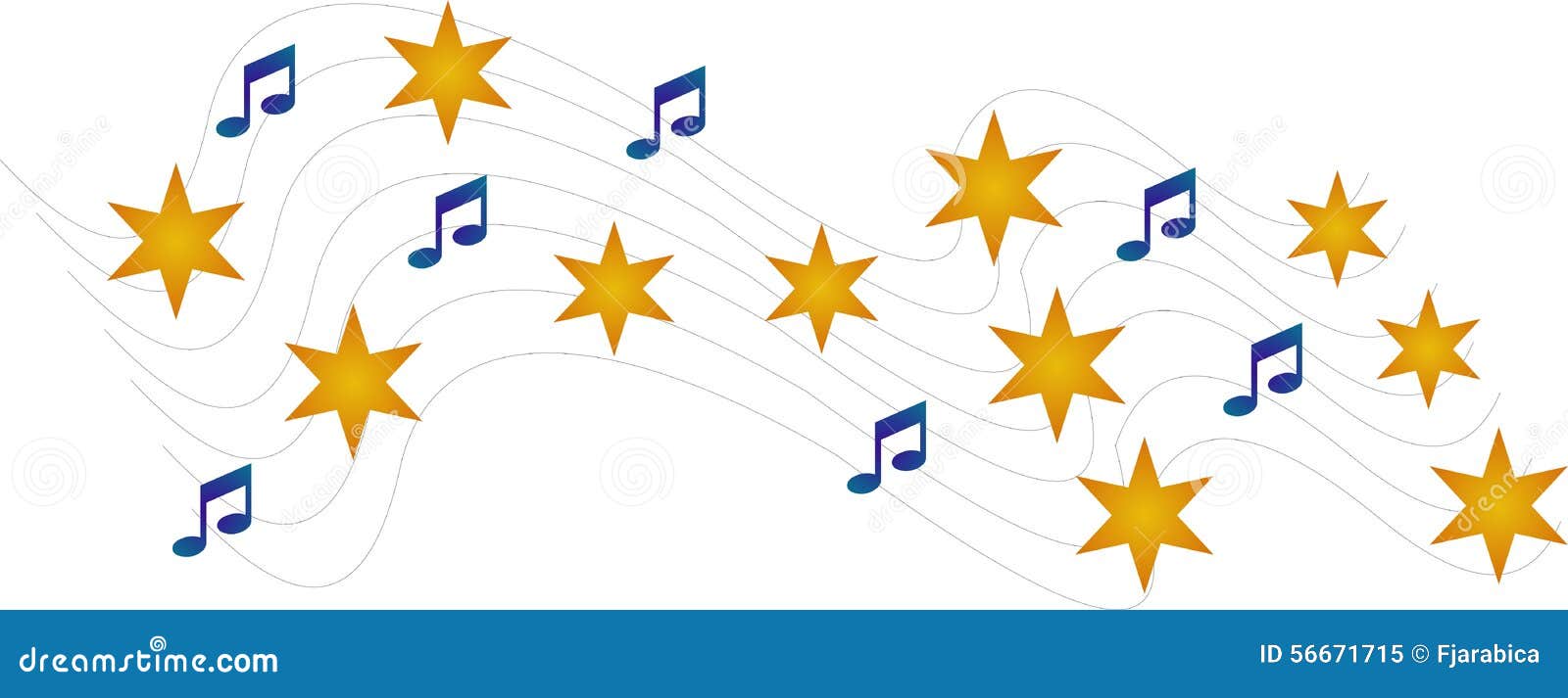 Starry song stock illustration. Illustration of illustrated - 56671715