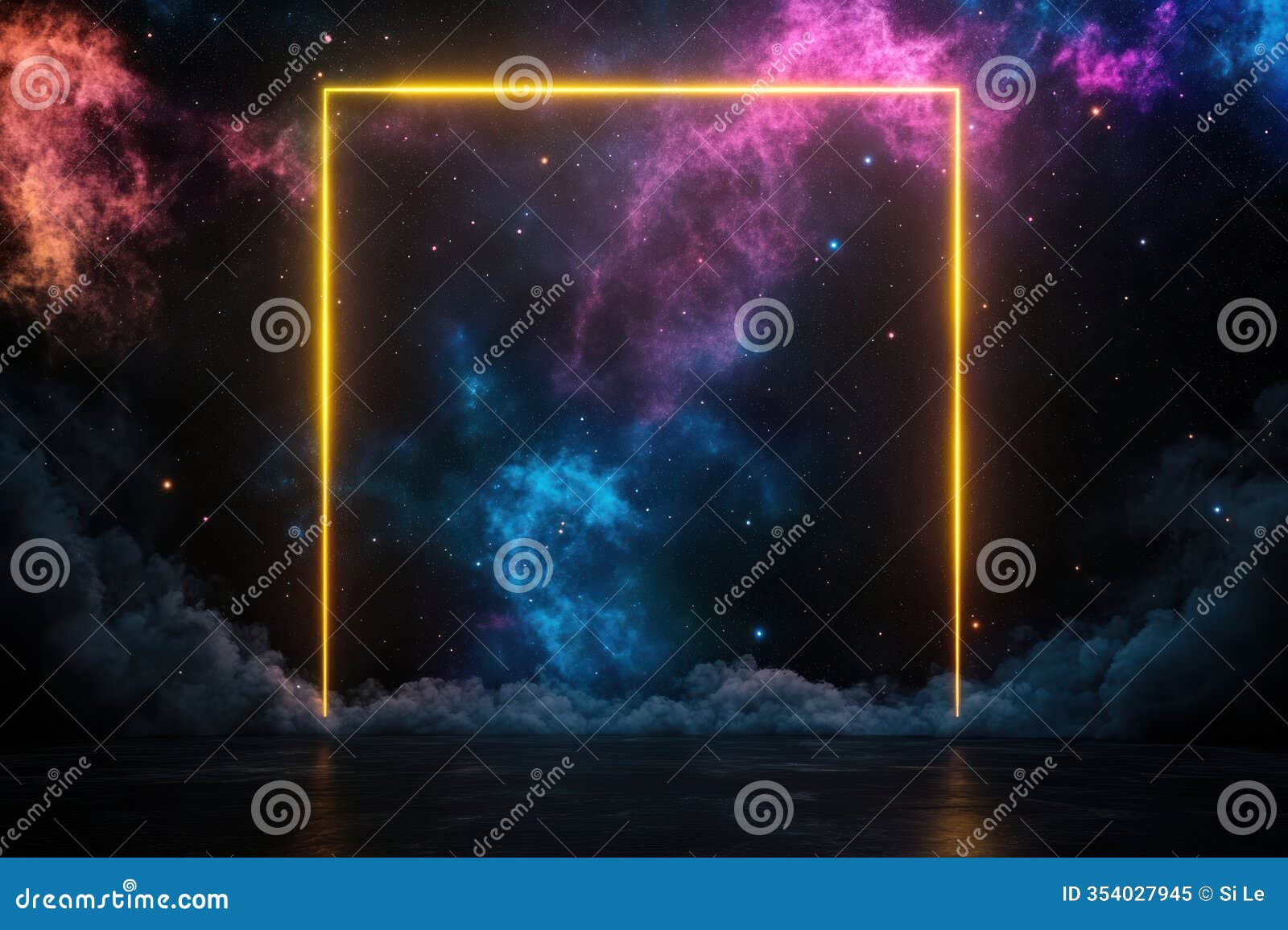 Starry Space Background in HDRI Spherical Panorama: Nebula and Stars in ...