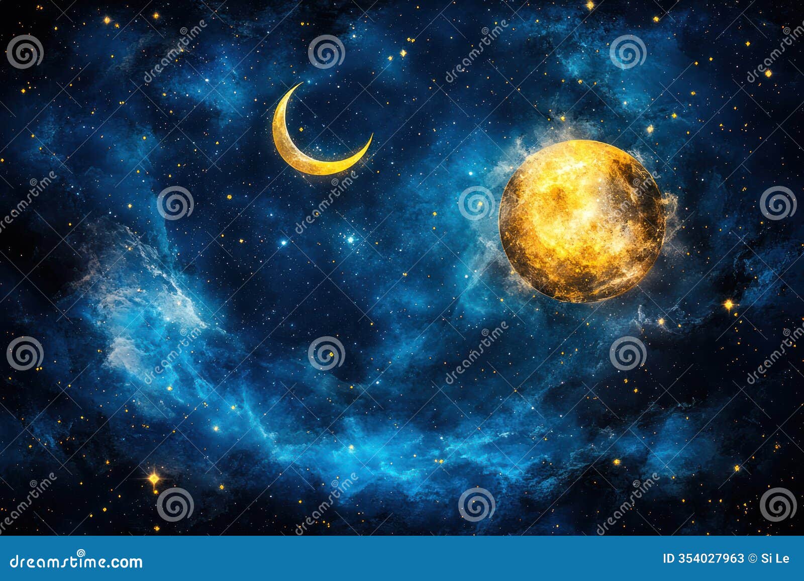 Starry Space Background in HDRI Spherical Panorama: Nebula and Stars in ...