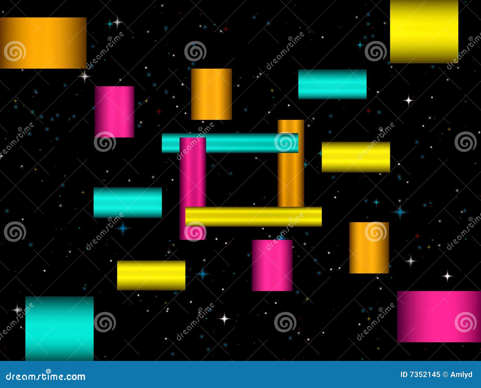 Tubular Shapes On Cosmic Background Royalty-Free Stock Image ...