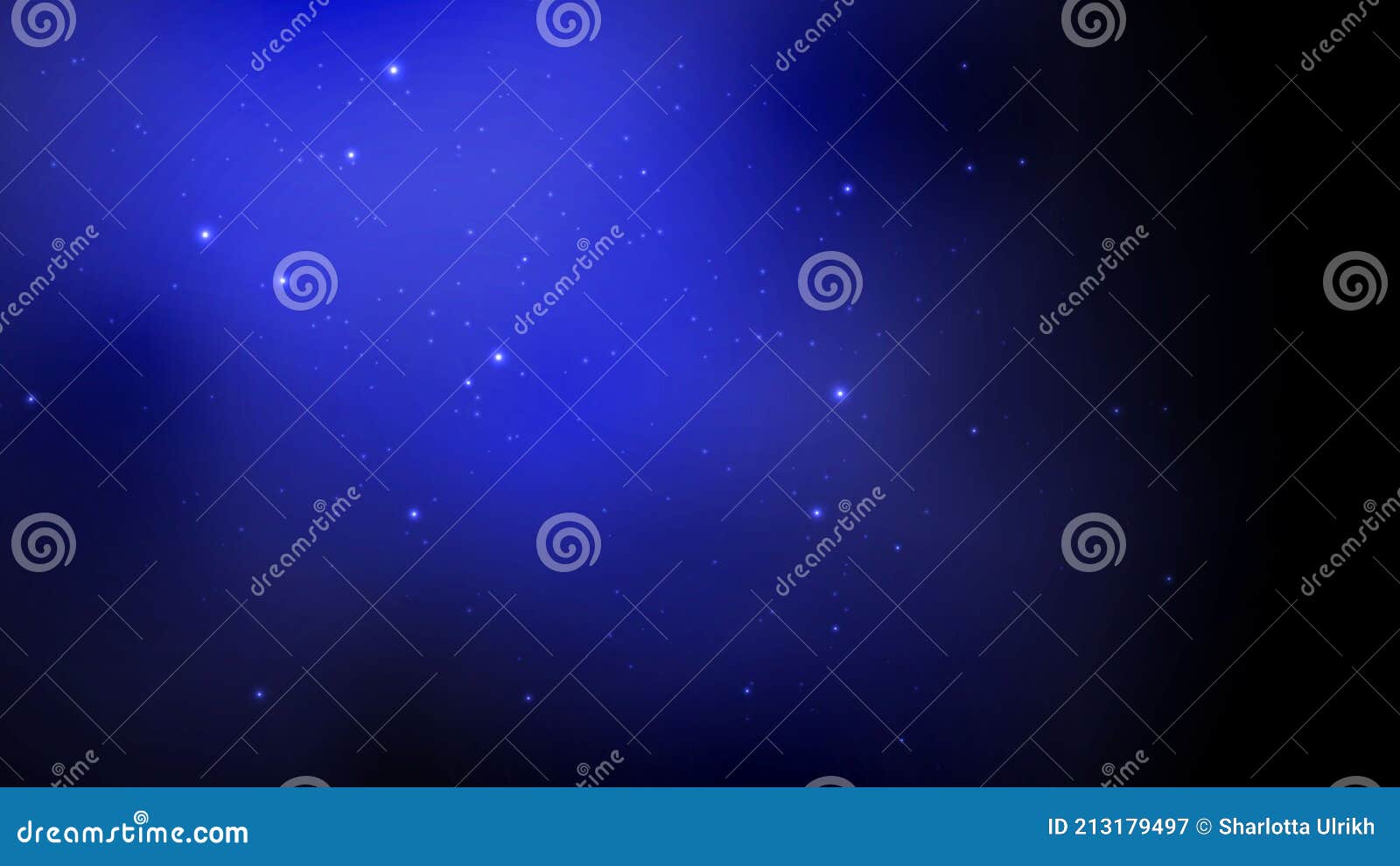 Starry Vector Abstract Background. Shiny Dark Blue Space Star Dust ...