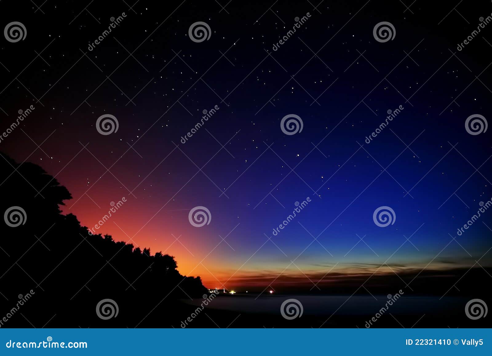 Stars Above the Sleeping Sea Stock Photo - Image of star, baltic: 22321410