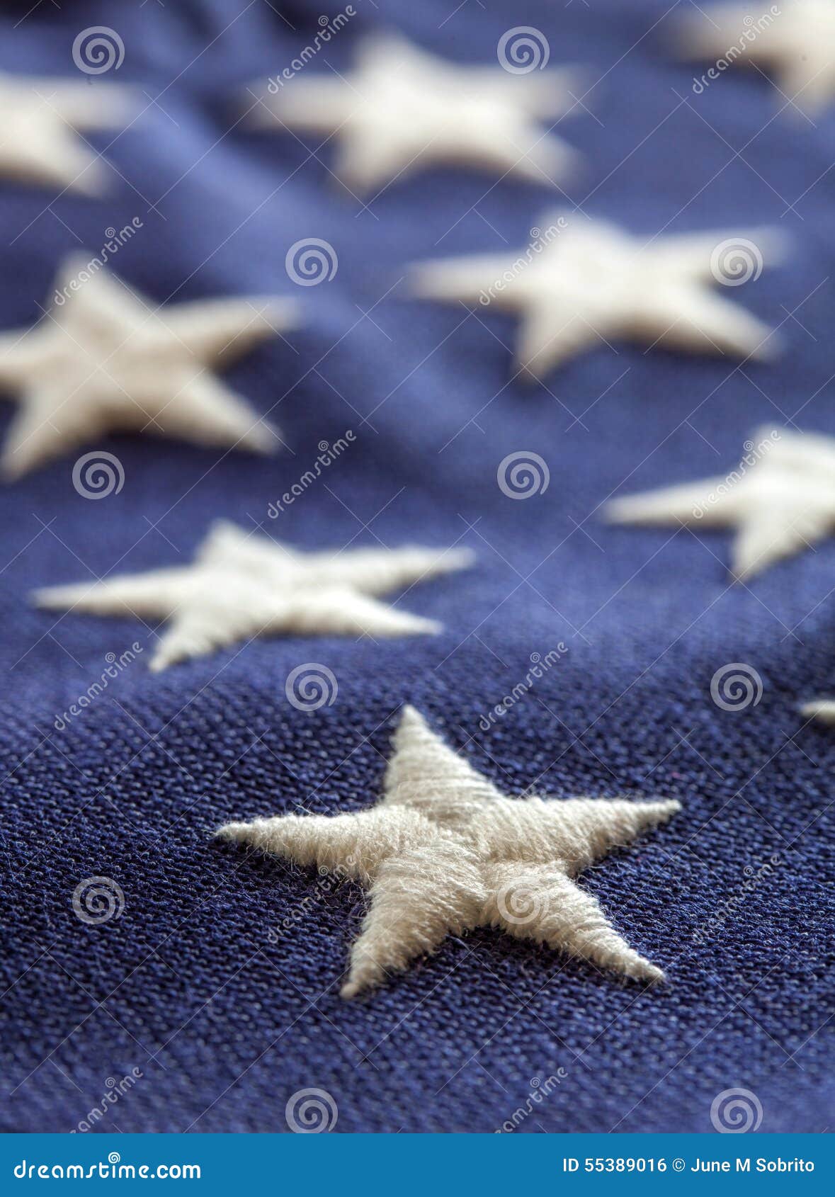 Stars on American flag stock photo. Image of sewn, seamstress - 55389016