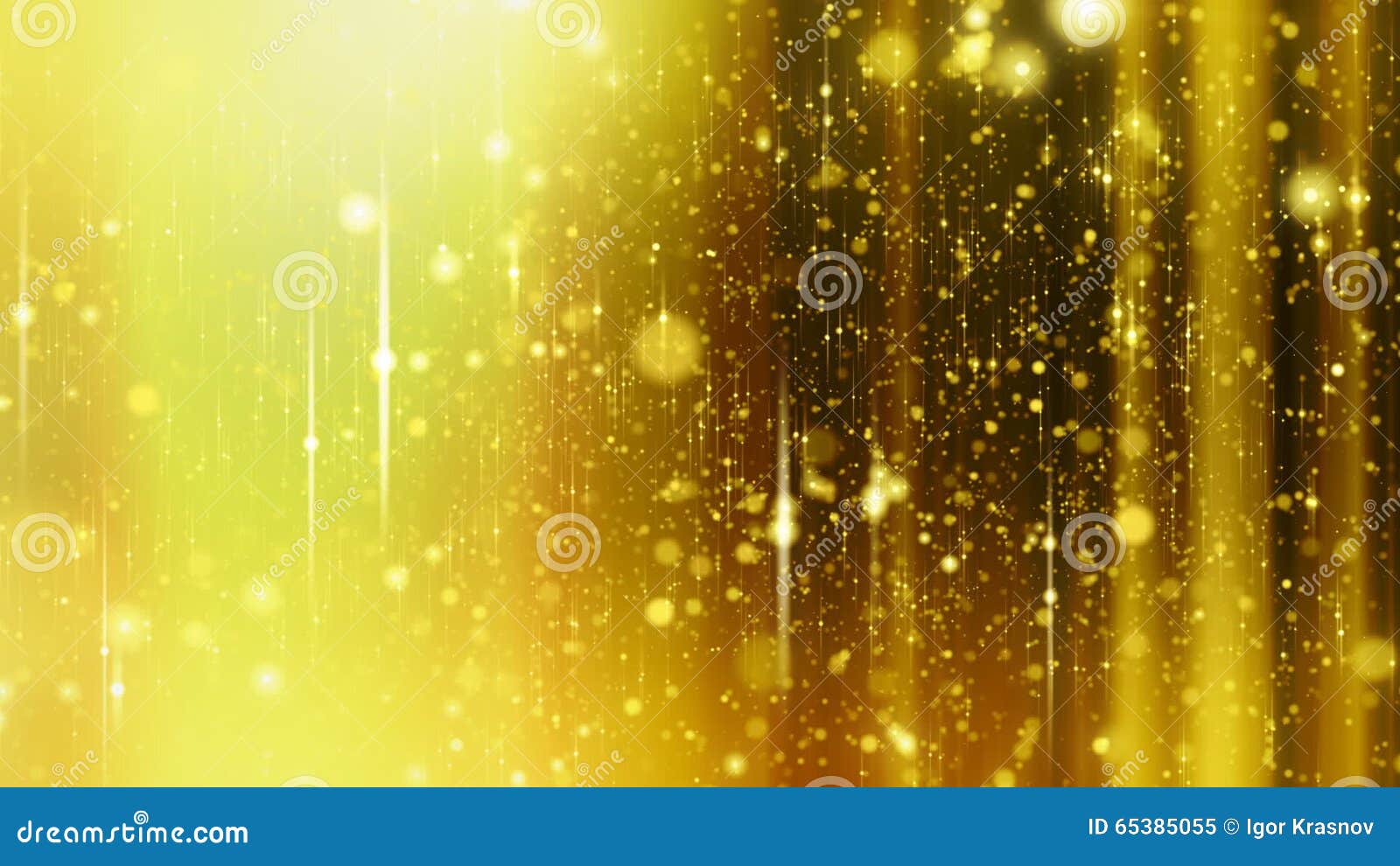 Stars Background with Flares in and Out of Focus, Yellow Color. Stock ...