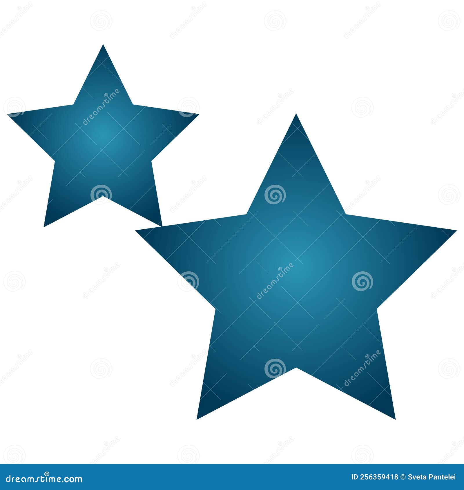 Stars are Blue with a Gradient. Stock Vector - Illustration of circle ...