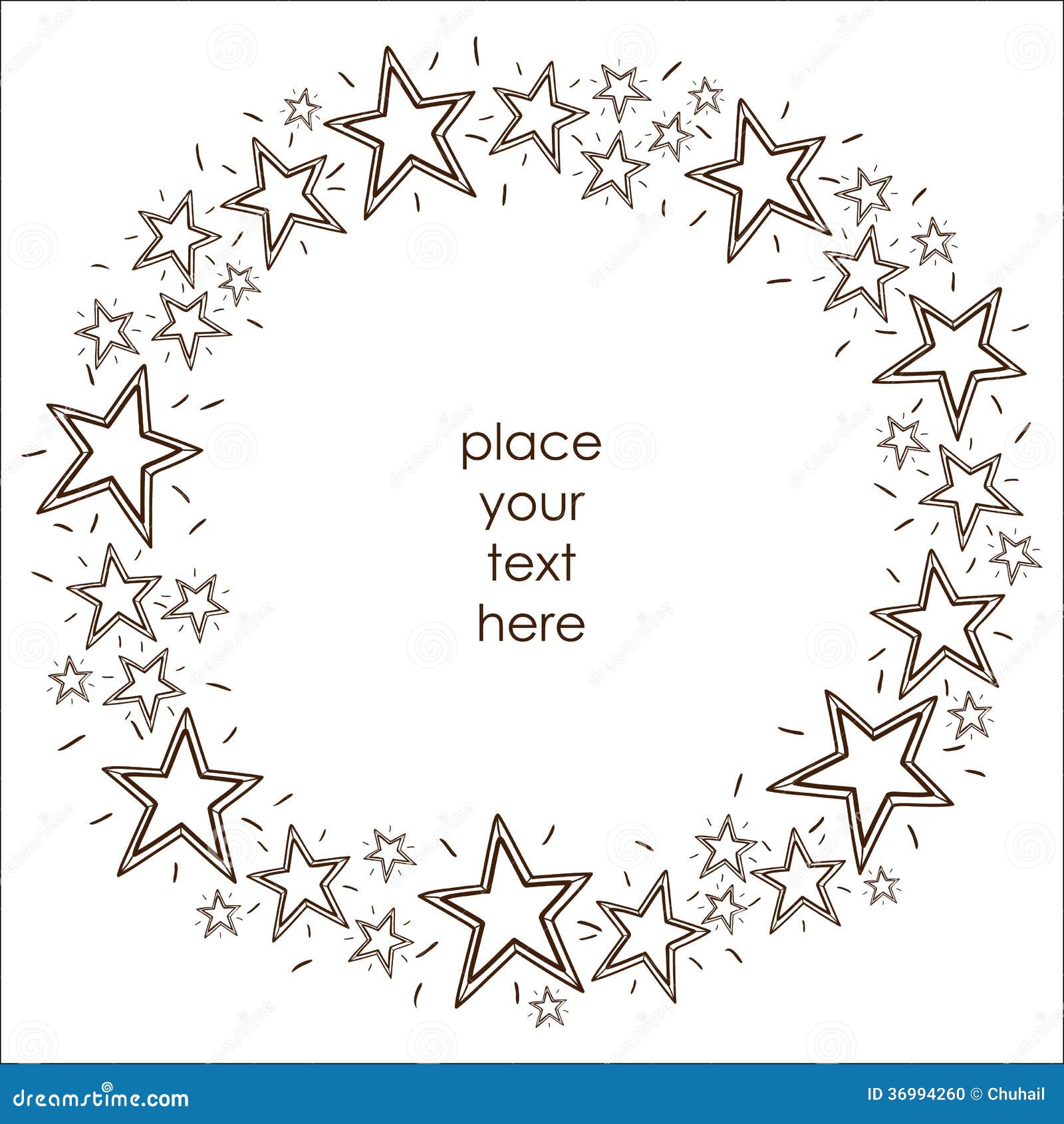 Stars border frame. stock vector. Illustration of backdrop - 36994260
