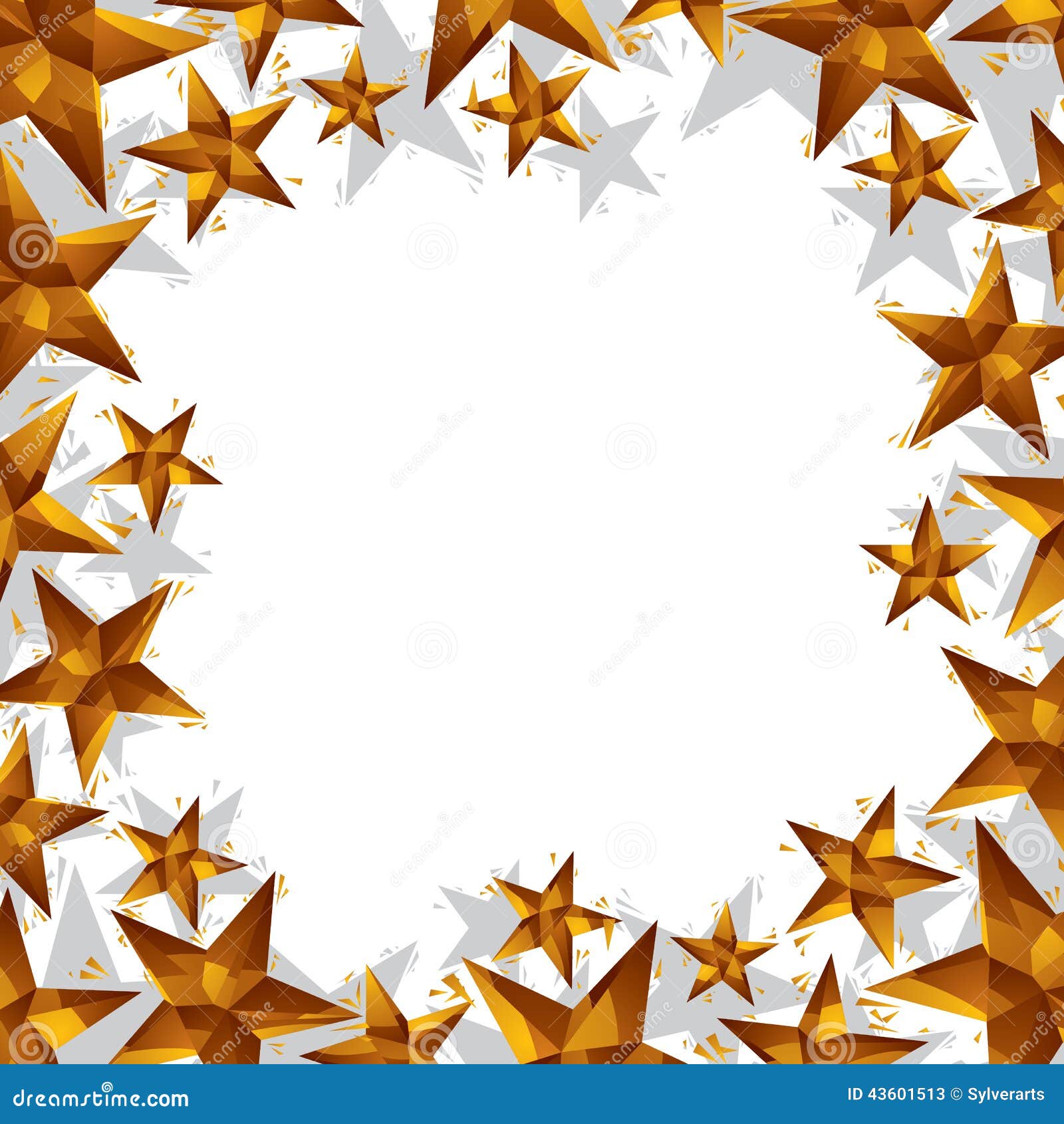 Stars Border Made in Contemporary Geometric Style, Vector Background ...