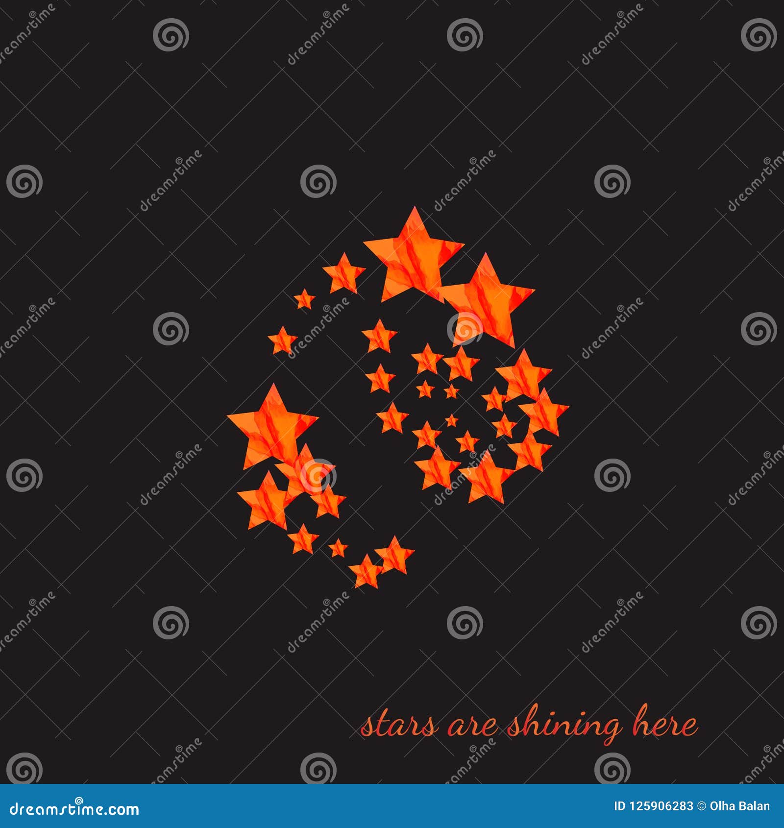Stars are Burning Here stock vector. Illustration of burn - 125906283