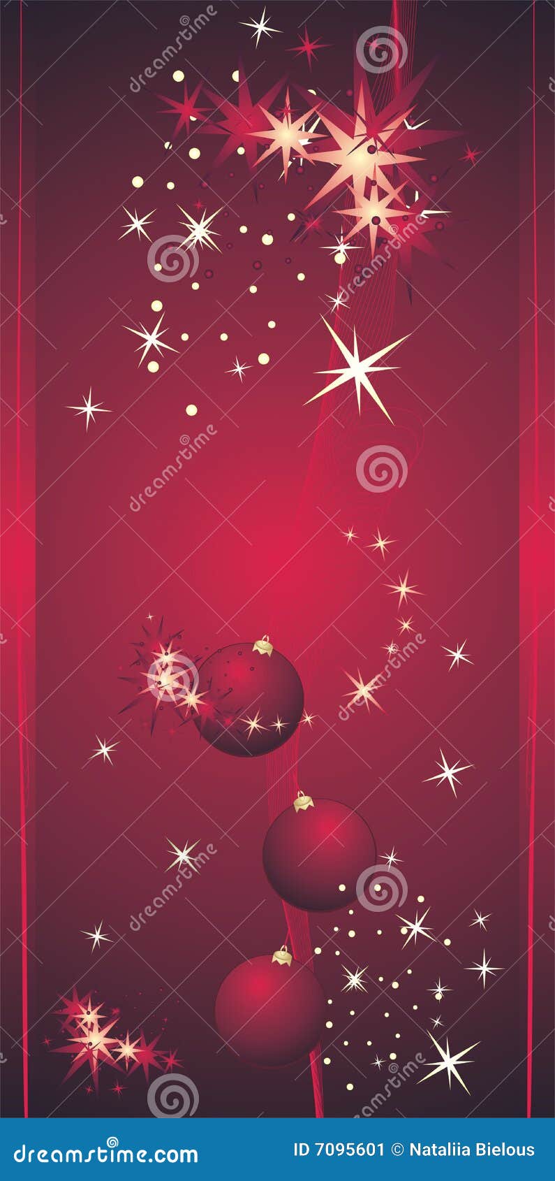 Stars and Christmas Balls. Background for Card Stock Vector ...