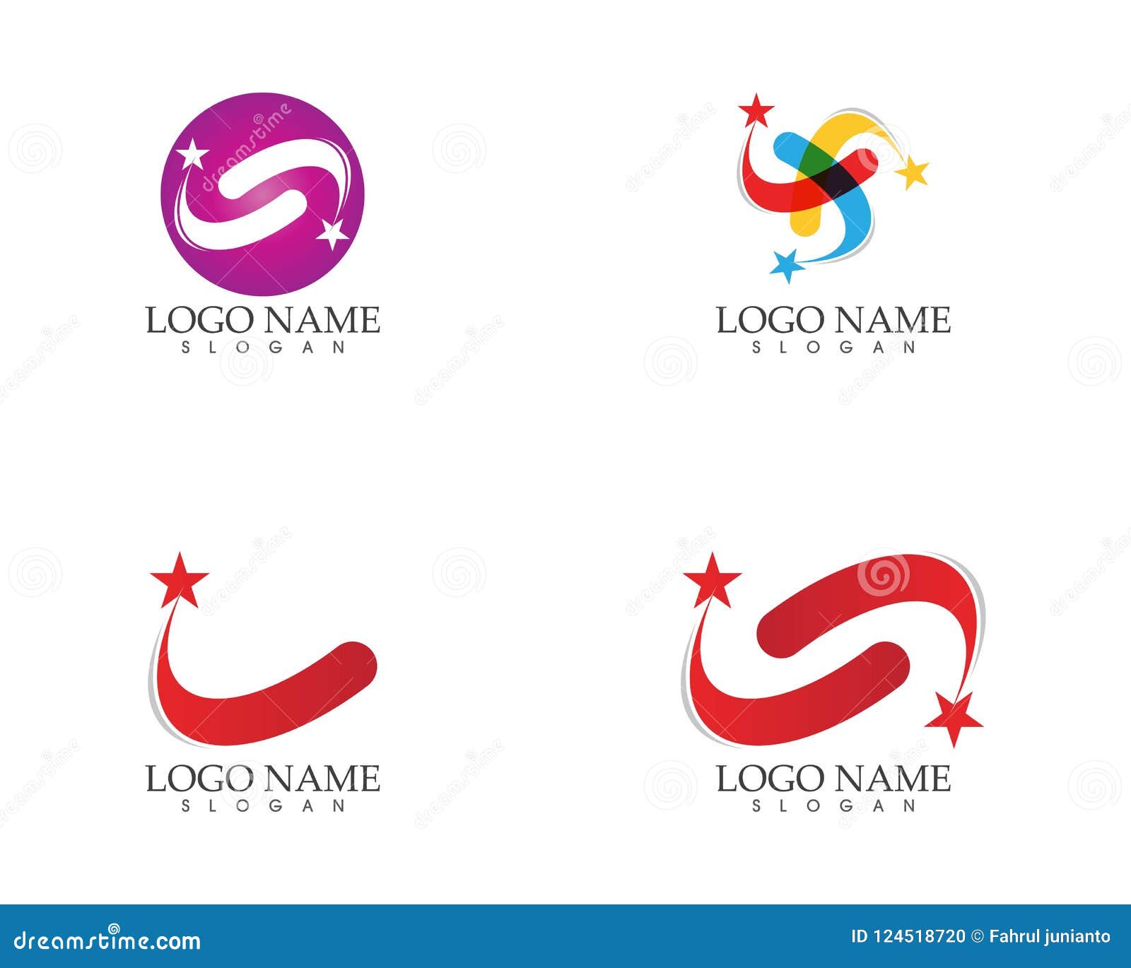 Stars Circle Logo Design Vector Stock Vector - Illustration of emblem ...