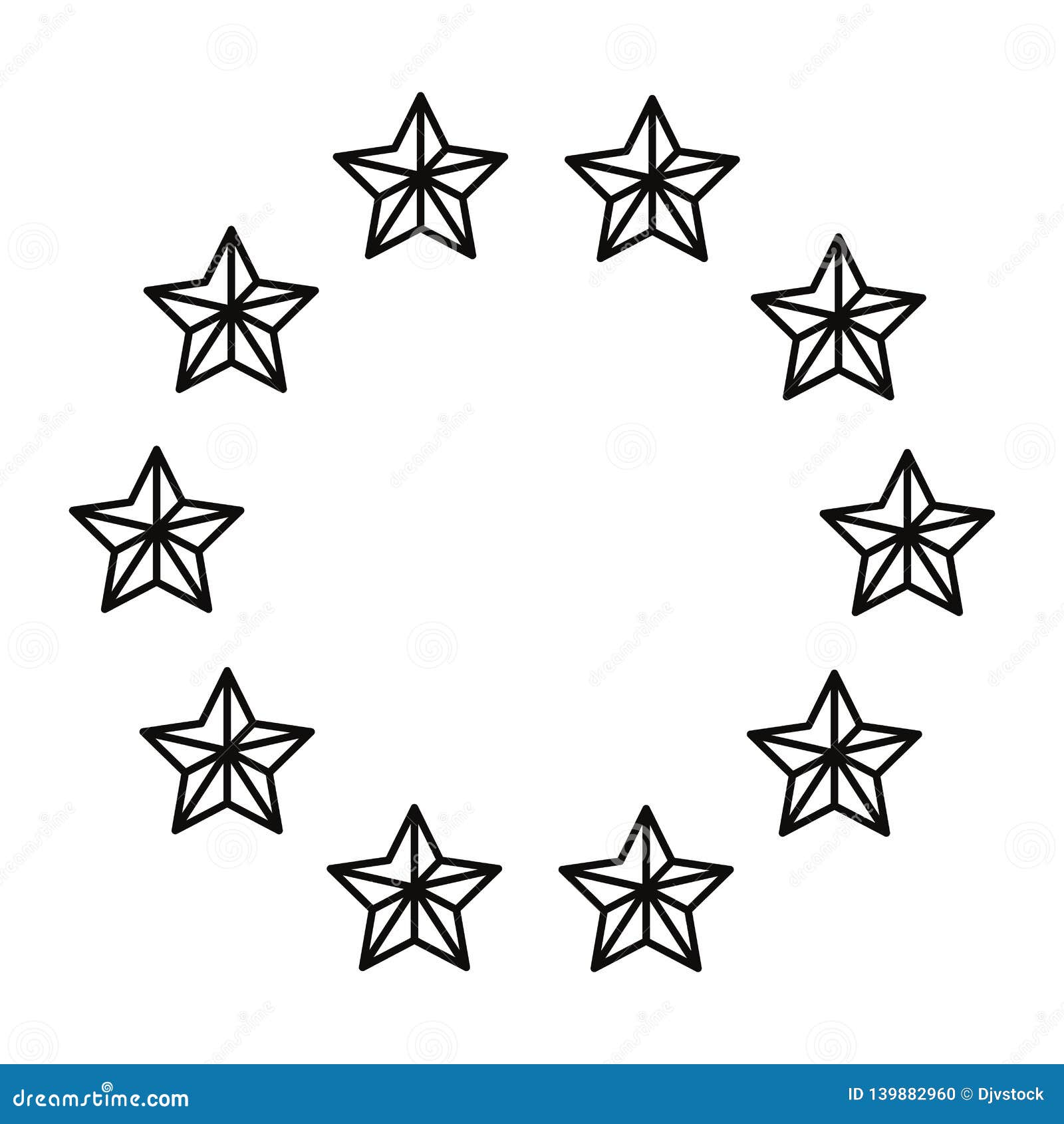 Stars circle shaped stock vector. Illustration of light - 139882960
