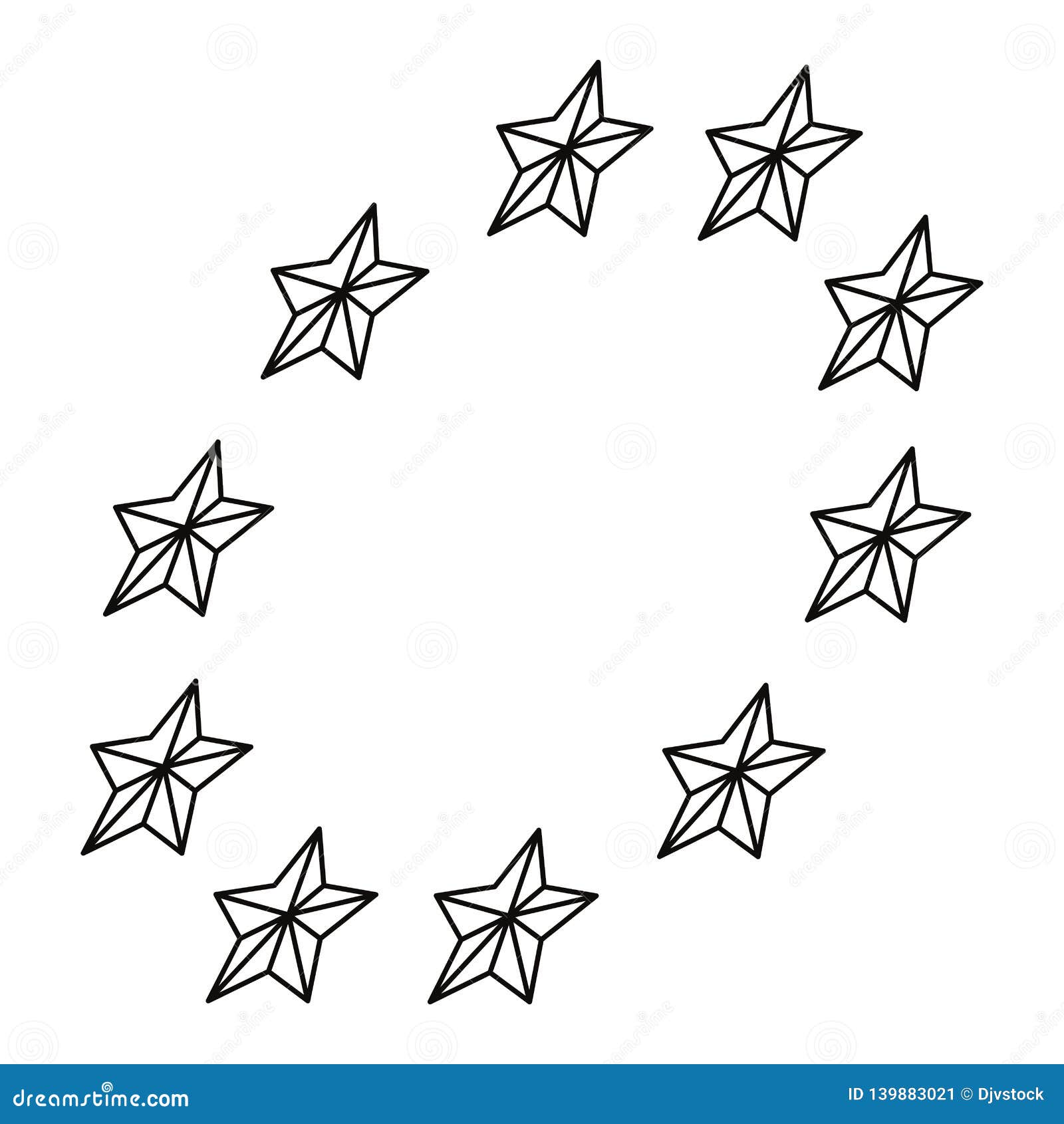 Stars circle shaped stock vector. Illustration of element - 139883021