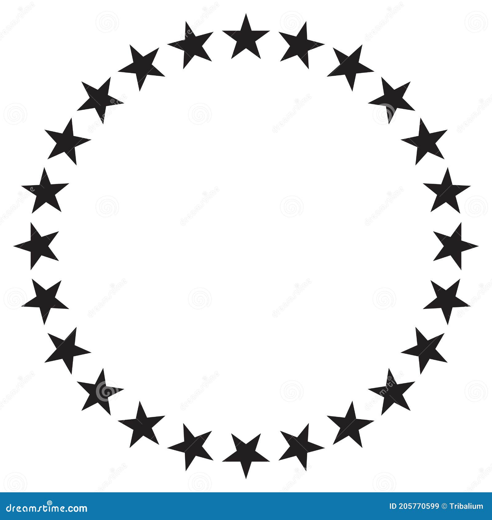 Stars in circle vector stock vector. Illustration of frame - 205770599