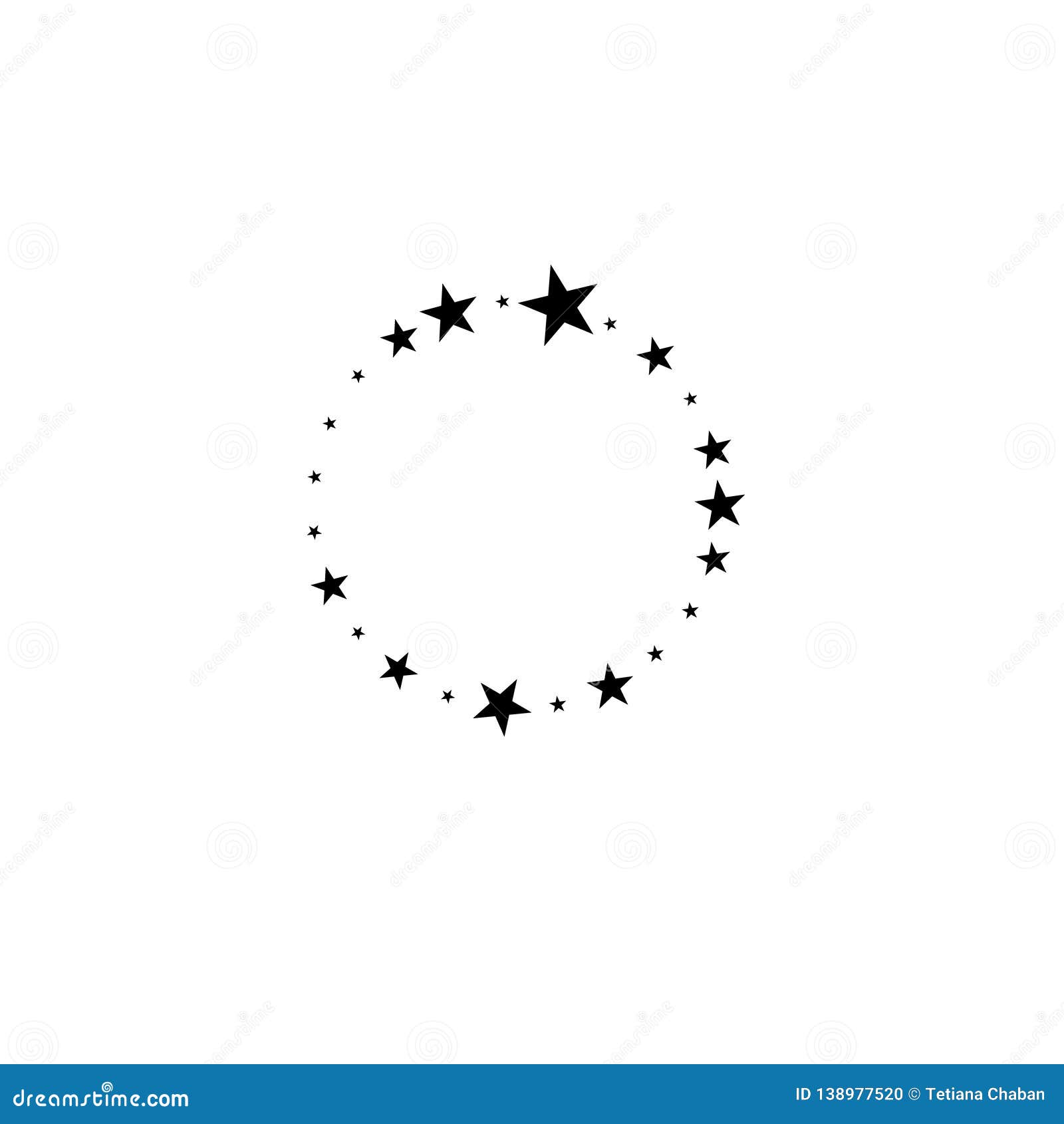Stars in Circle Vector Illustration. Flat Icon Star Frame Symbol Stock ...