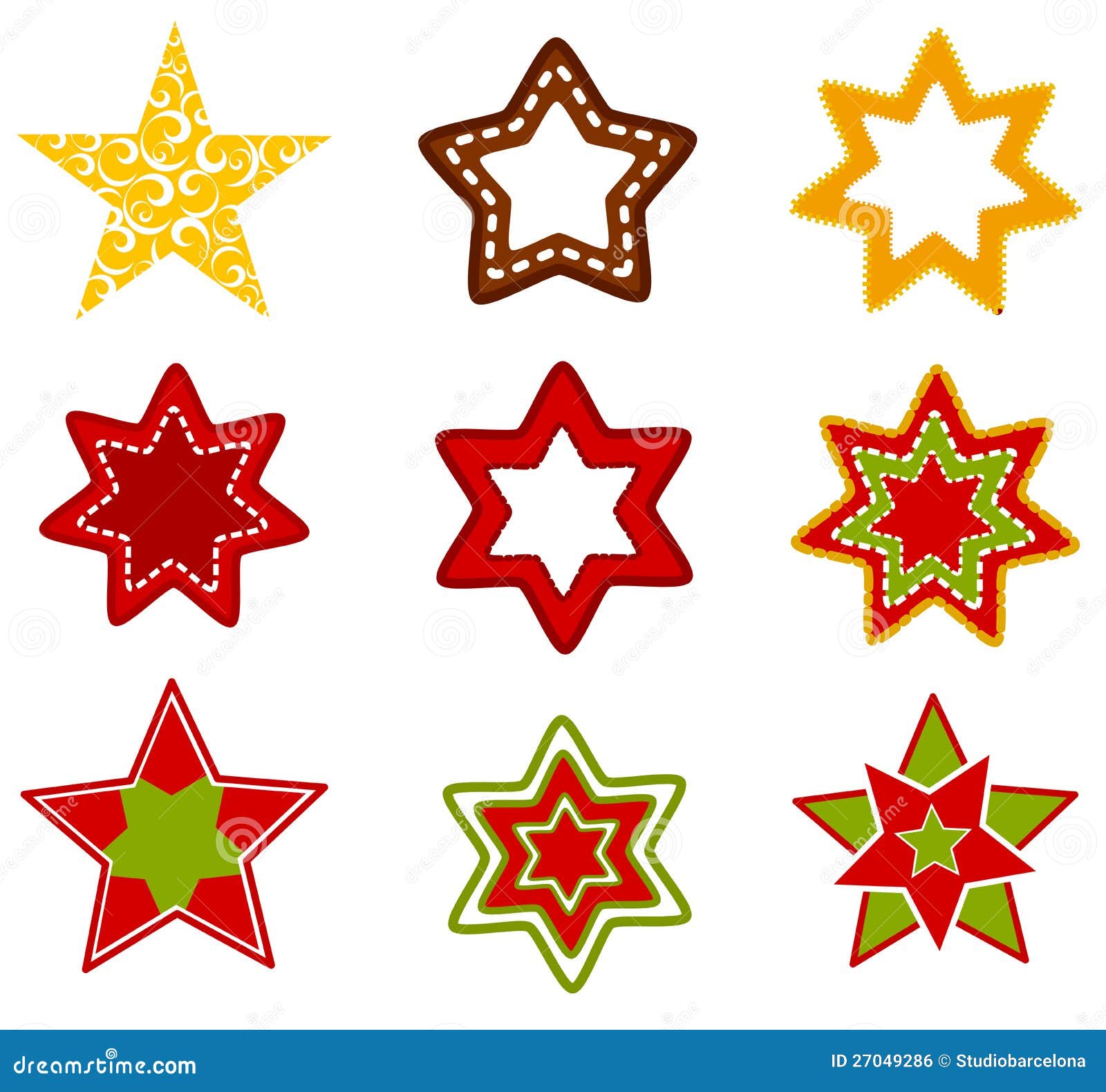 Stars collection stock illustration. Illustration of green - 27049286
