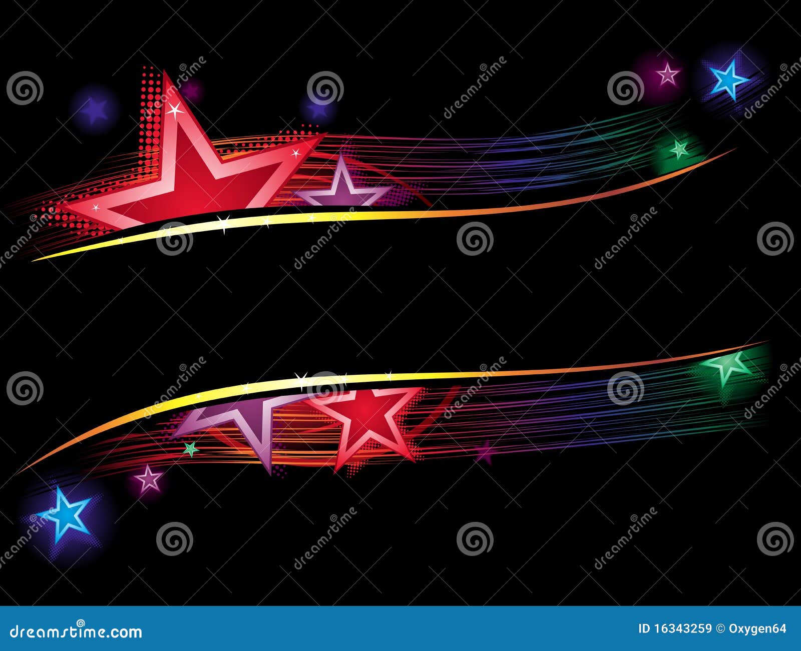 Stars in color stock vector. Illustration of colors, abstract - 16343259