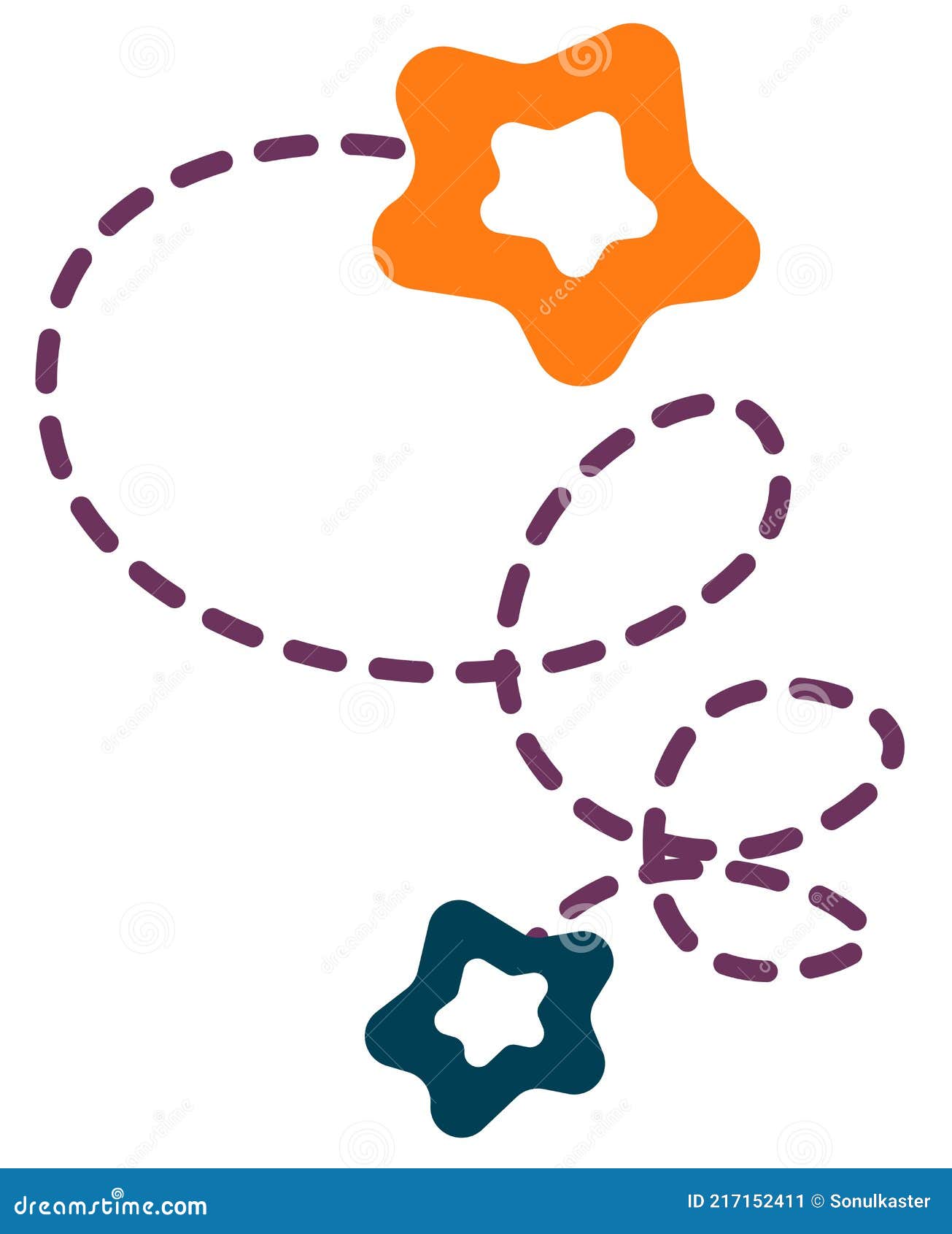 Stars Connected with Dotted Line, Outer Space Stock Vector ...