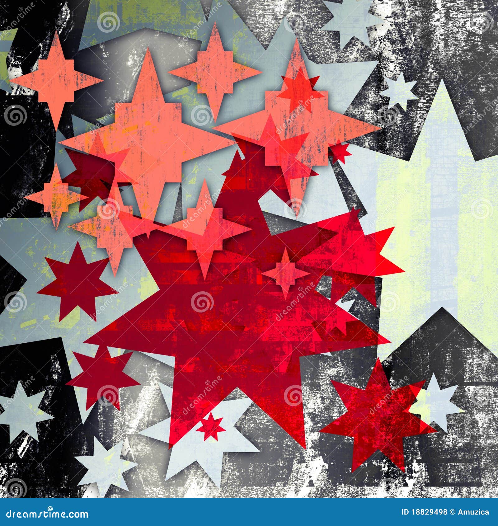 Stars On Dark Grunge Background Stock Illustration - Illustration of ...