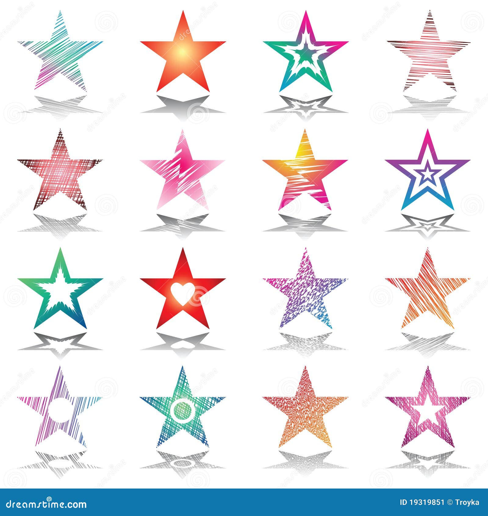Stars. Design elements set stock vector. Illustration of card - 19319851