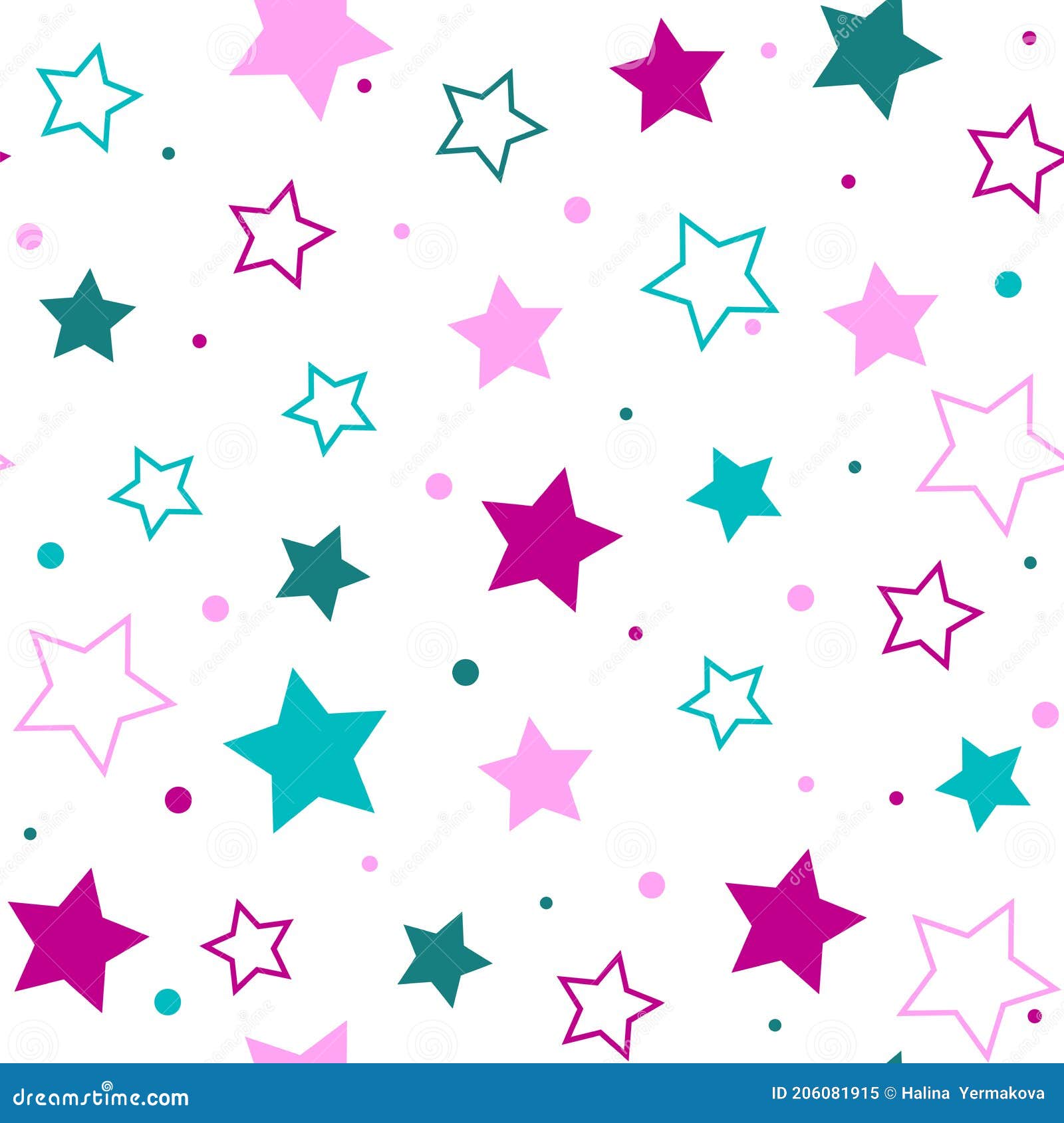 Asterisks. Seamless Patterns. Design for Fabric Wrapping Paper ...