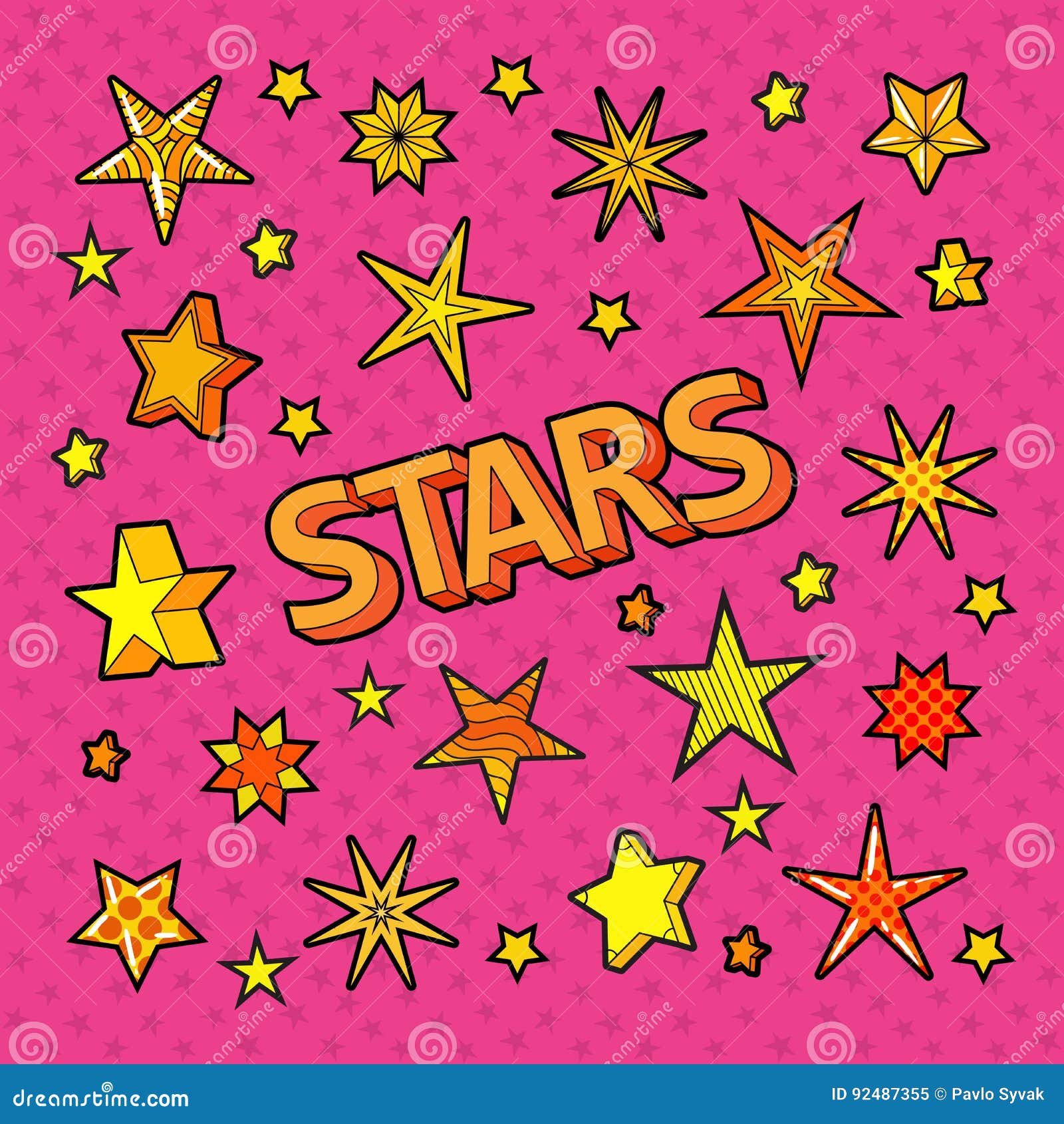 Stars Doodle. Collection of Star Shapes Stock Vector - Illustration of ...