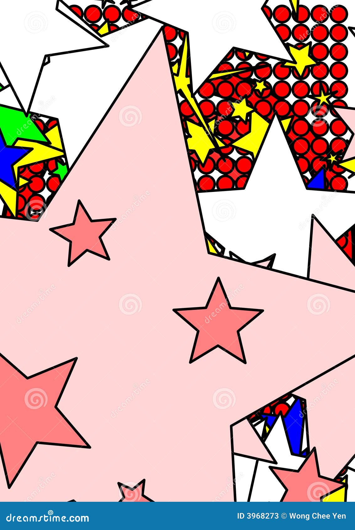 Stars and dots graphic stock illustration. Illustration of colors - 3968273