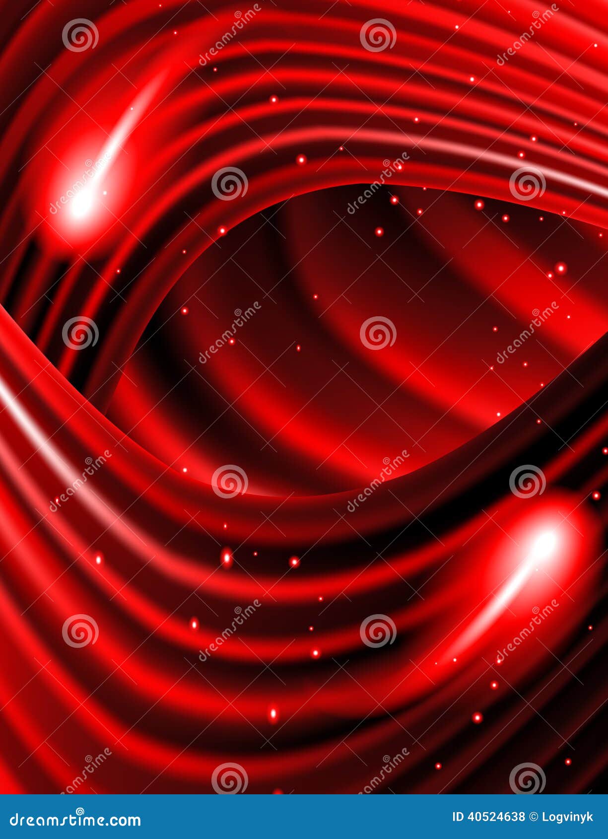 Stars are Falling on the Background of Red Rays. Stock Illustration ...