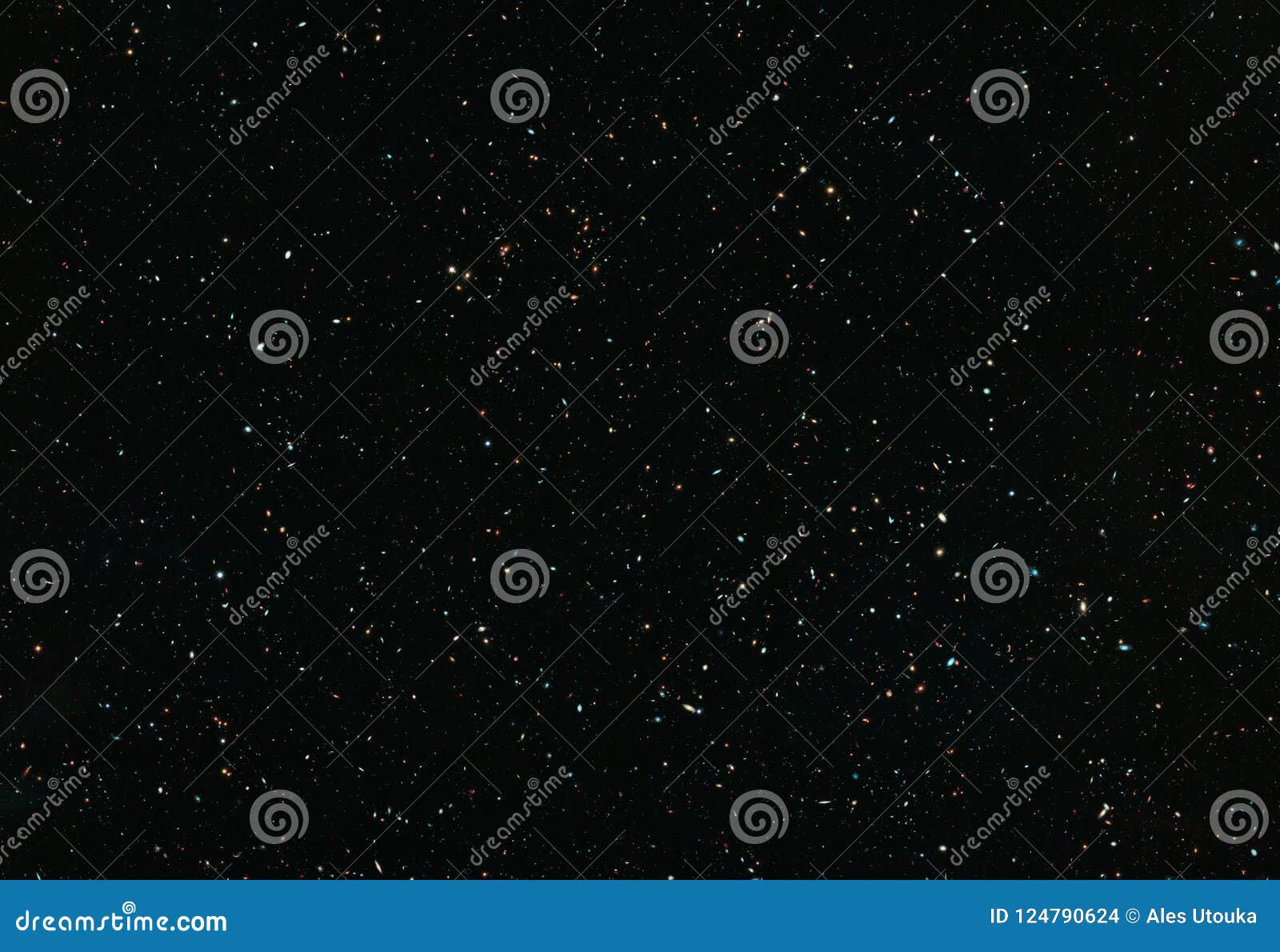 Stars Field with Galaxies and Constellations. Space. Stock Photo ...