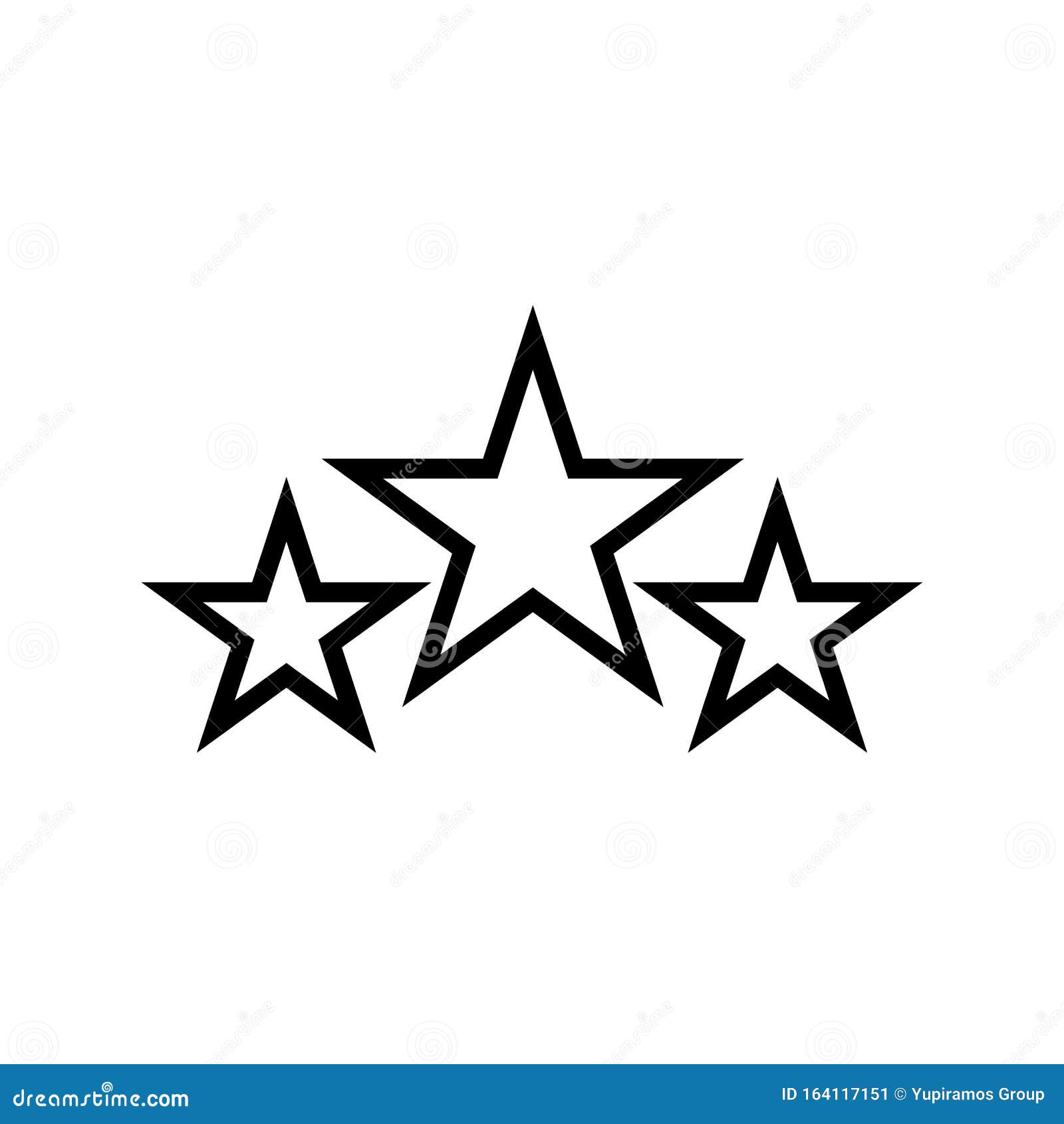 Stars Five Pointed Line Style Icon Stock Vector - Illustration of ...