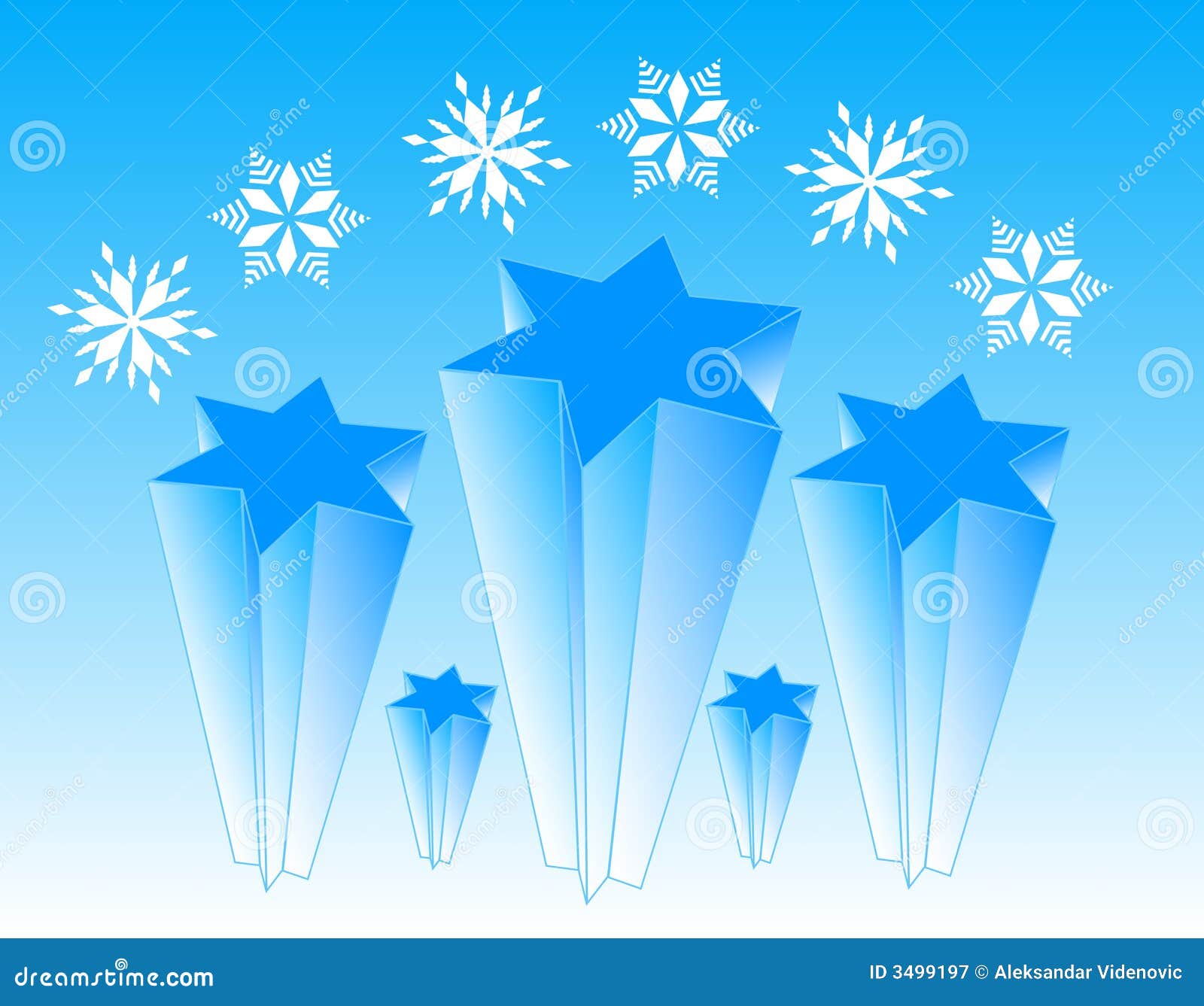 Stars and flakes stock vector. Illustration of drawing - 3499197