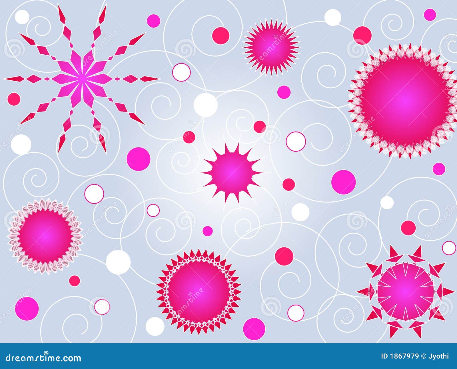 Stars and floral design stock illustration. Illustration of floral ...