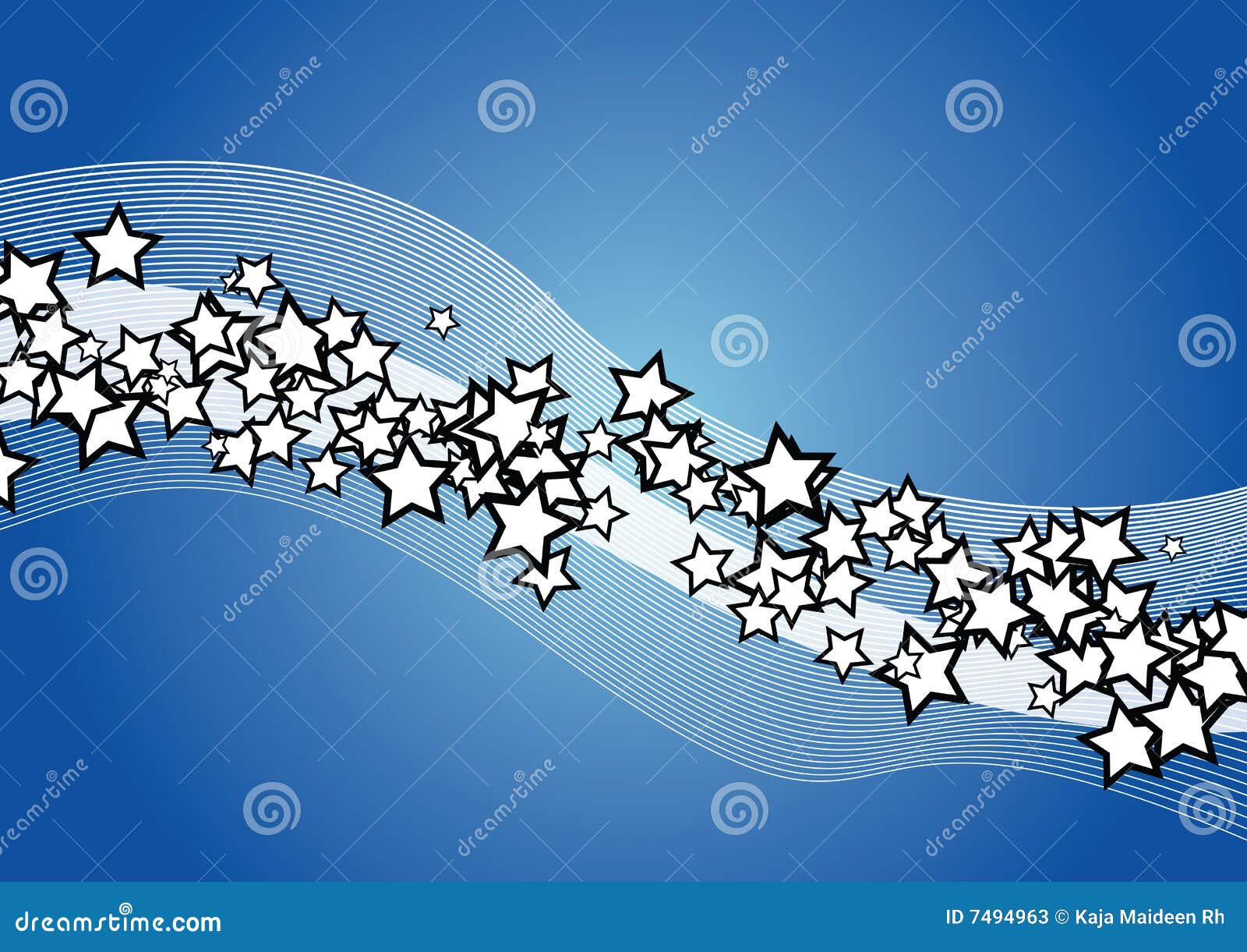 Stars flow stock vector. Illustration of greet, celebration - 7494963