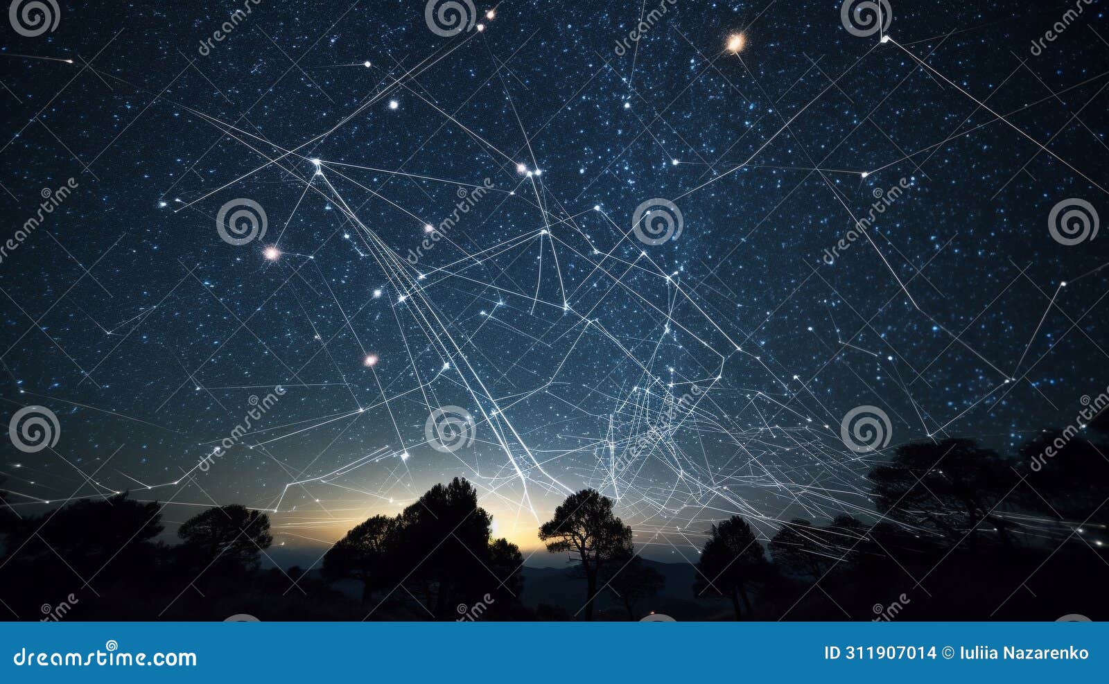 The Stars Form Constellations. AI Generated Stock Photo - Image of ...