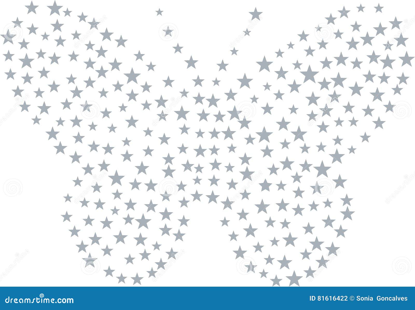 Stars forming butterfly stock vector. Illustration of abstract - 81616422