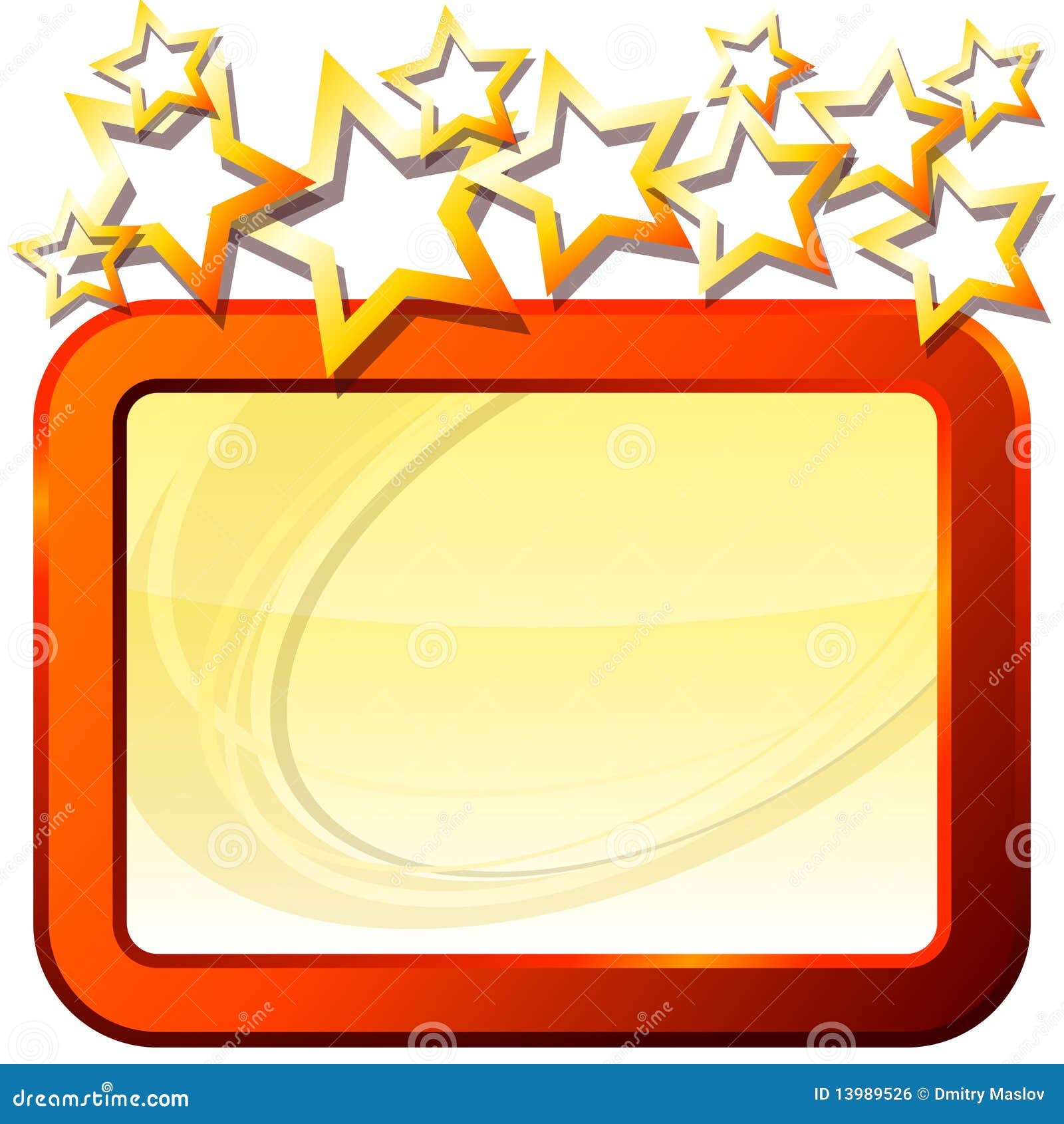 Stars Frame stock vector. Illustration of screen, star - 13989526