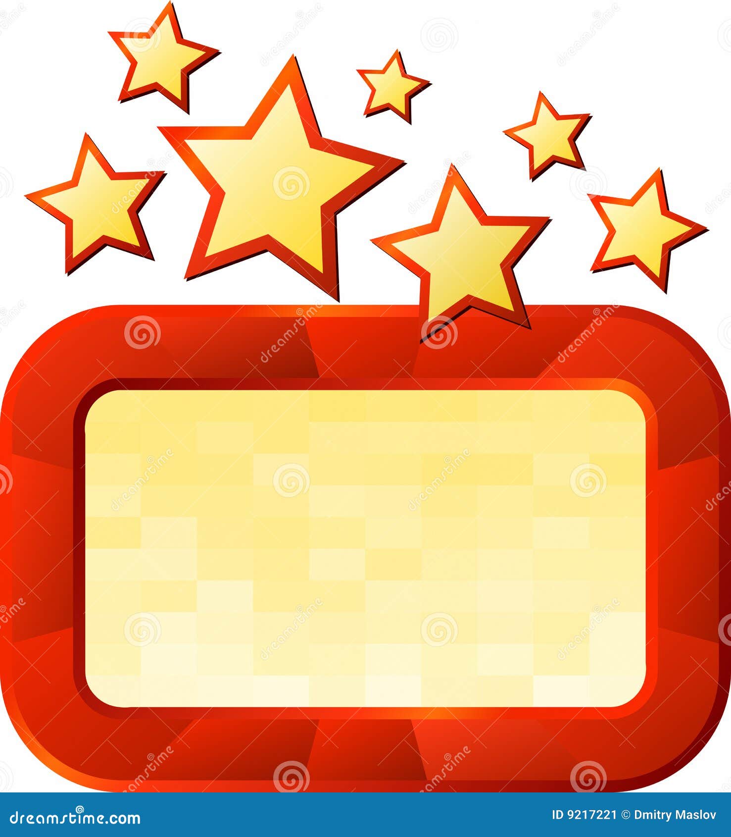 Stars Frame stock vector. Illustration of yellow, abstract - 9217221