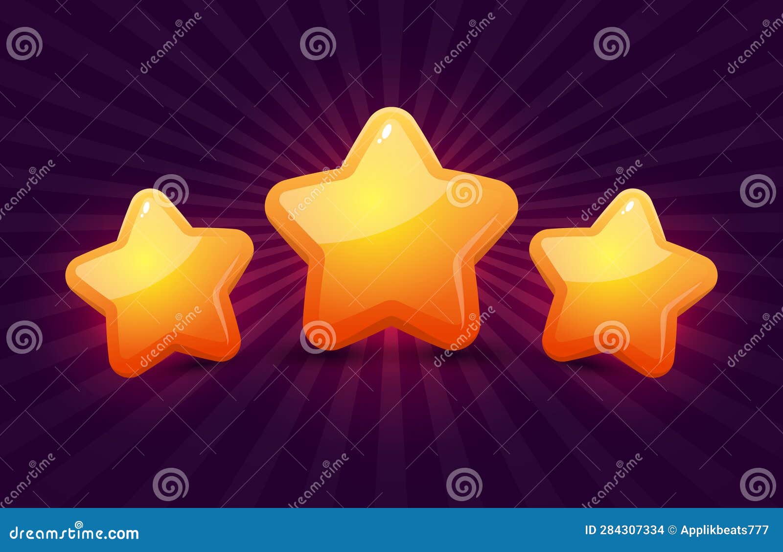 Stars for Games. UI Game Design Stock Vector - Illustration of ...