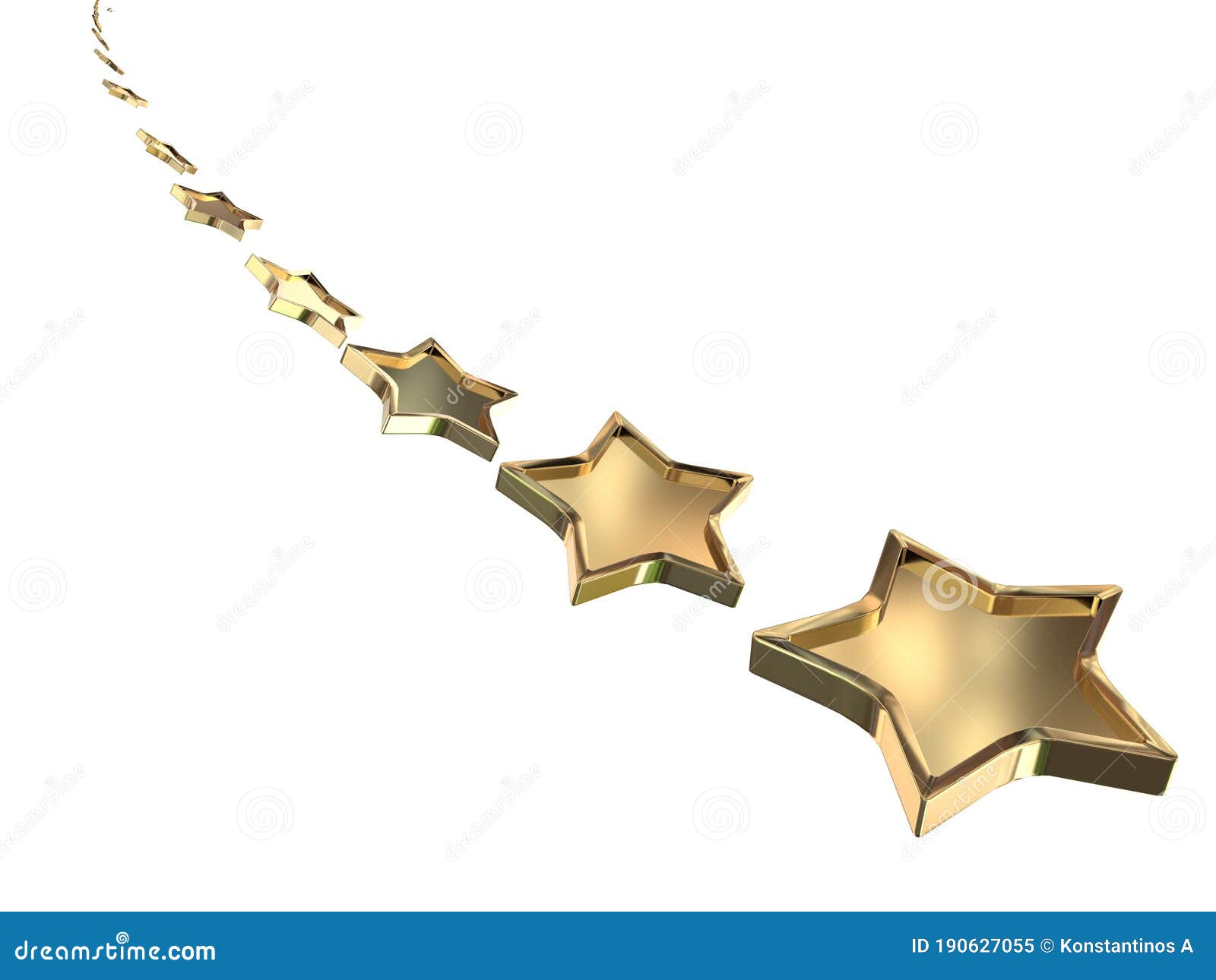 Stars Golden Falling Isolated Space for Your Text - 3d Rendering Stock ...