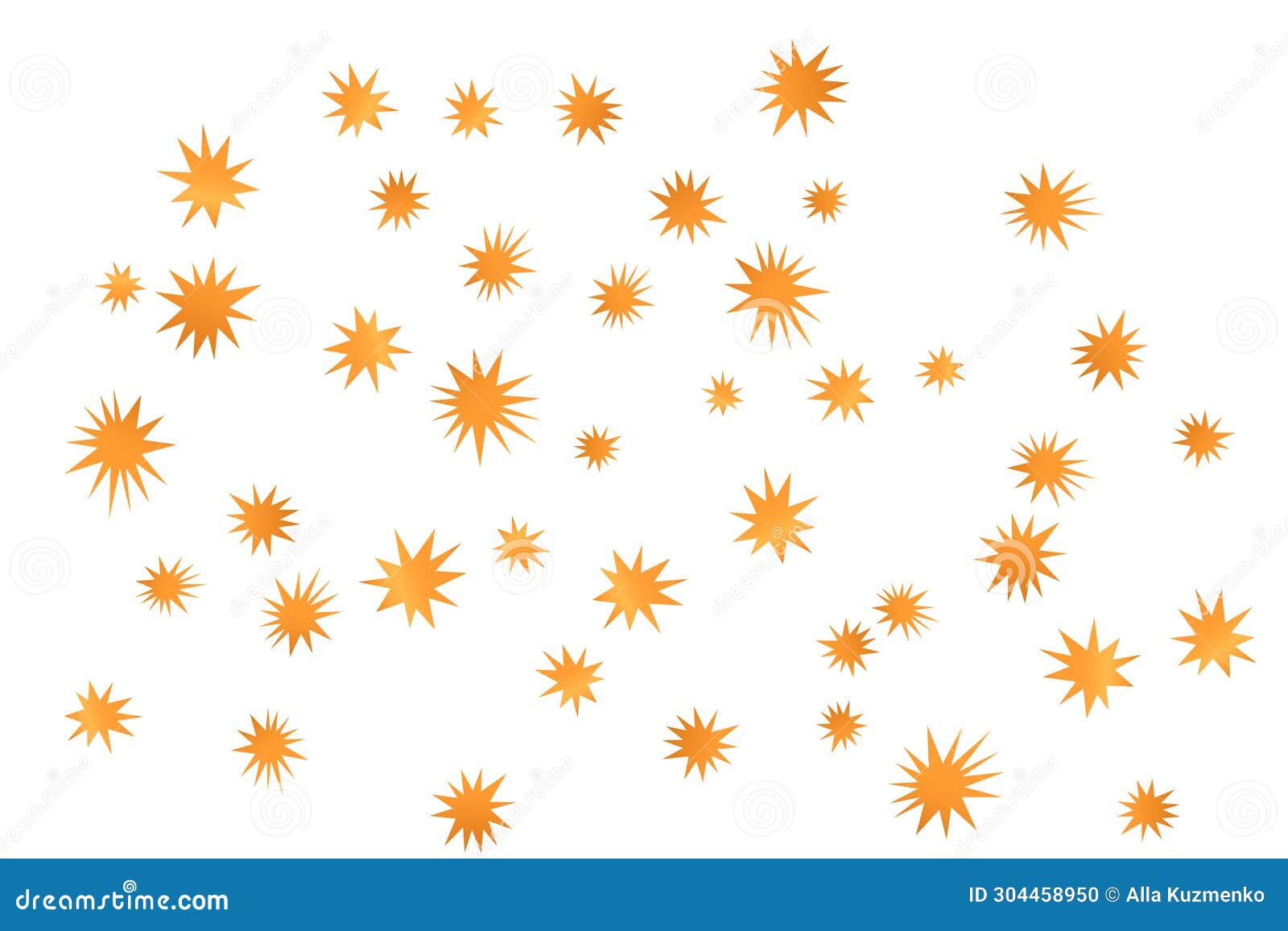 Stars Golden Glitter Confetti Isolated On Blurred Abstract White