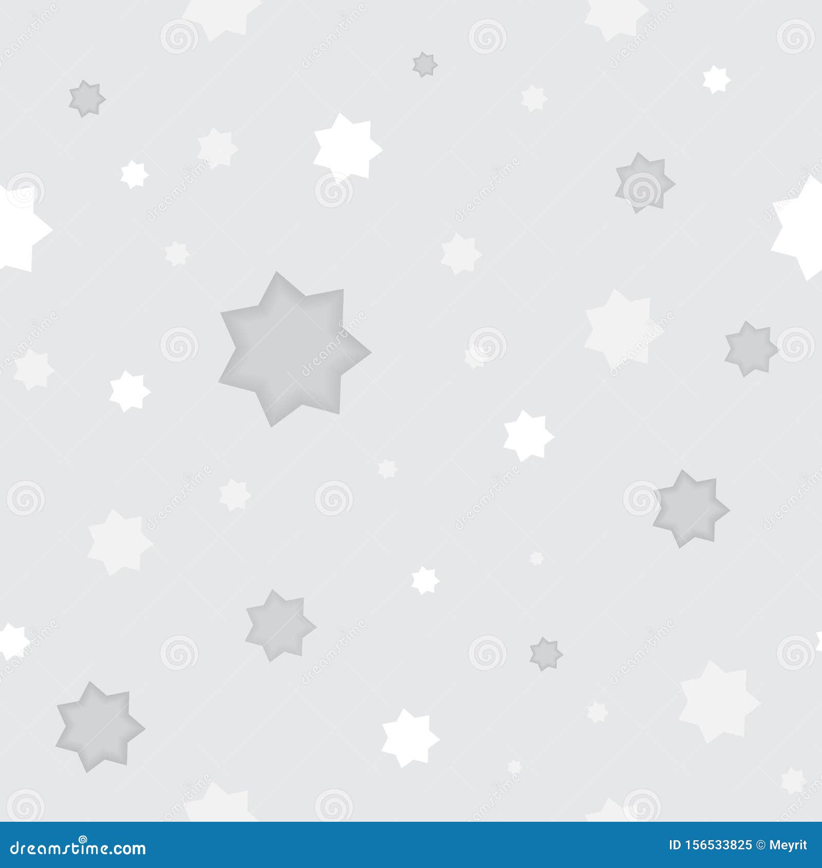 Stars on a Gray Background. Seamless Vector Pattern Stock Illustration ...