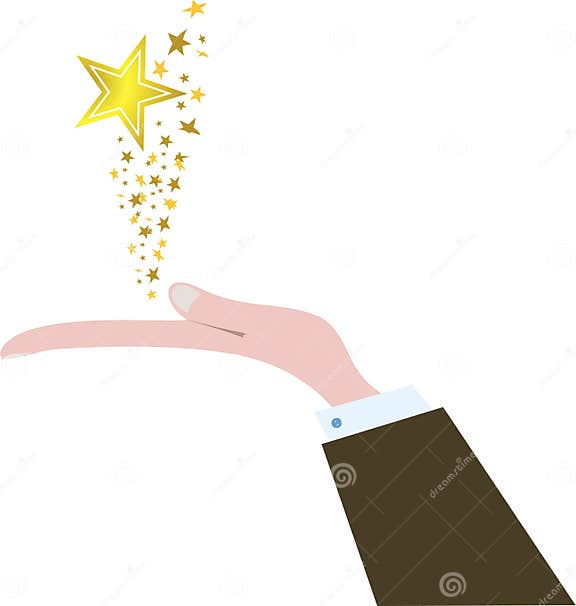 Stars and hand stock vector. Illustration of yellow, palm - 22127258