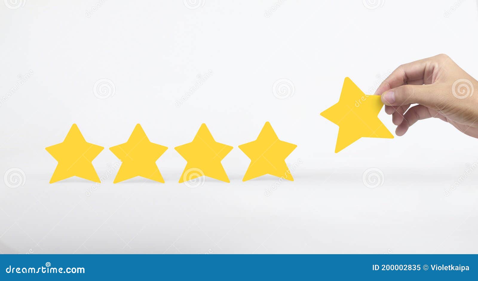 Stars in Hand . Increase Rating Evaluation Classification Concept Stock ...